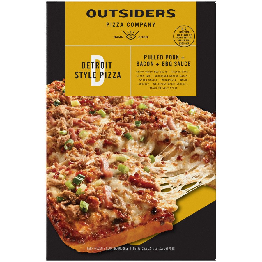 Outsiders Pizza Company Detroit Style Pulled Pork Bacon and BBQ Sauce ...