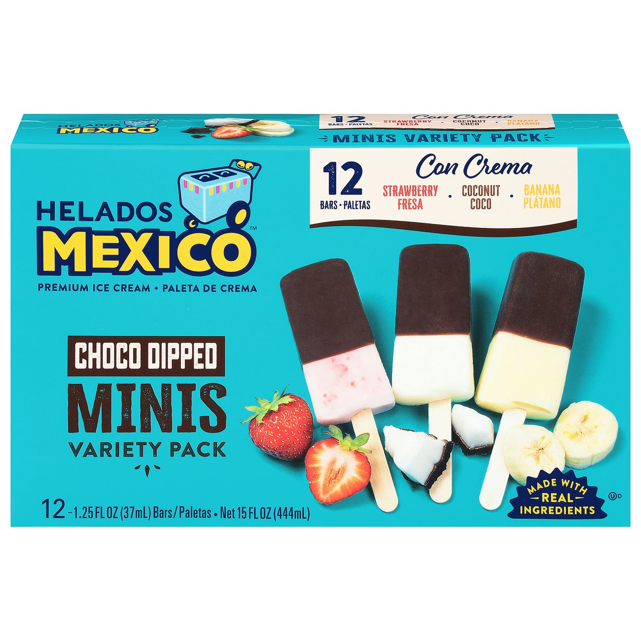 Helados Mexico Chocolate Dipped Mini Ice Cream Bars Variety Pack Shop Bars And Pops At H E B