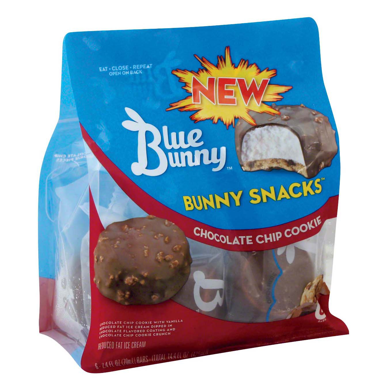 Blue Bunny Chocolate Chip Cookie Bunny Snacks - Shop Cones & Sandwiches ...