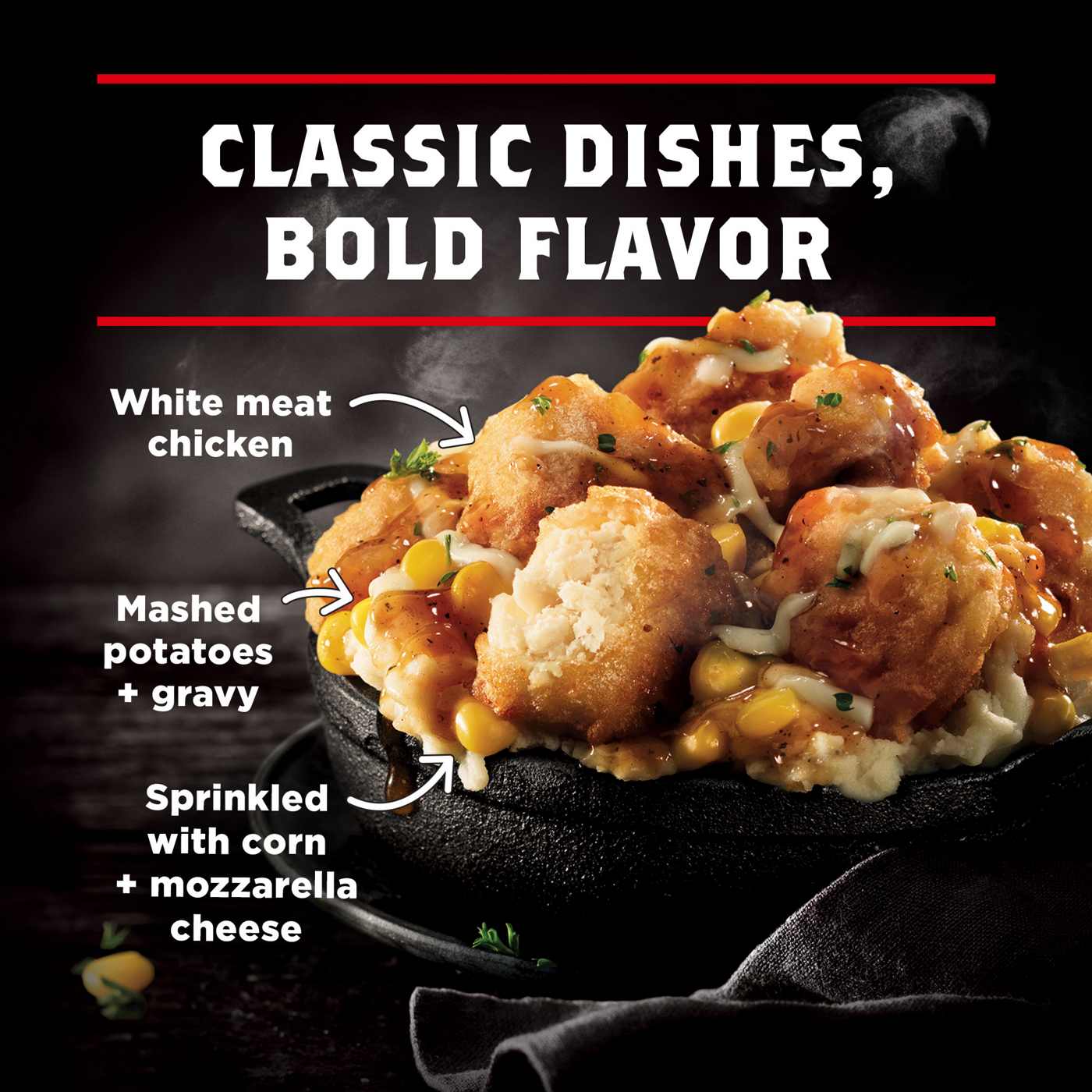 Banquet Mega Bowls 18g Protein Country Fried Chicken Frozen Meal - Shop ...