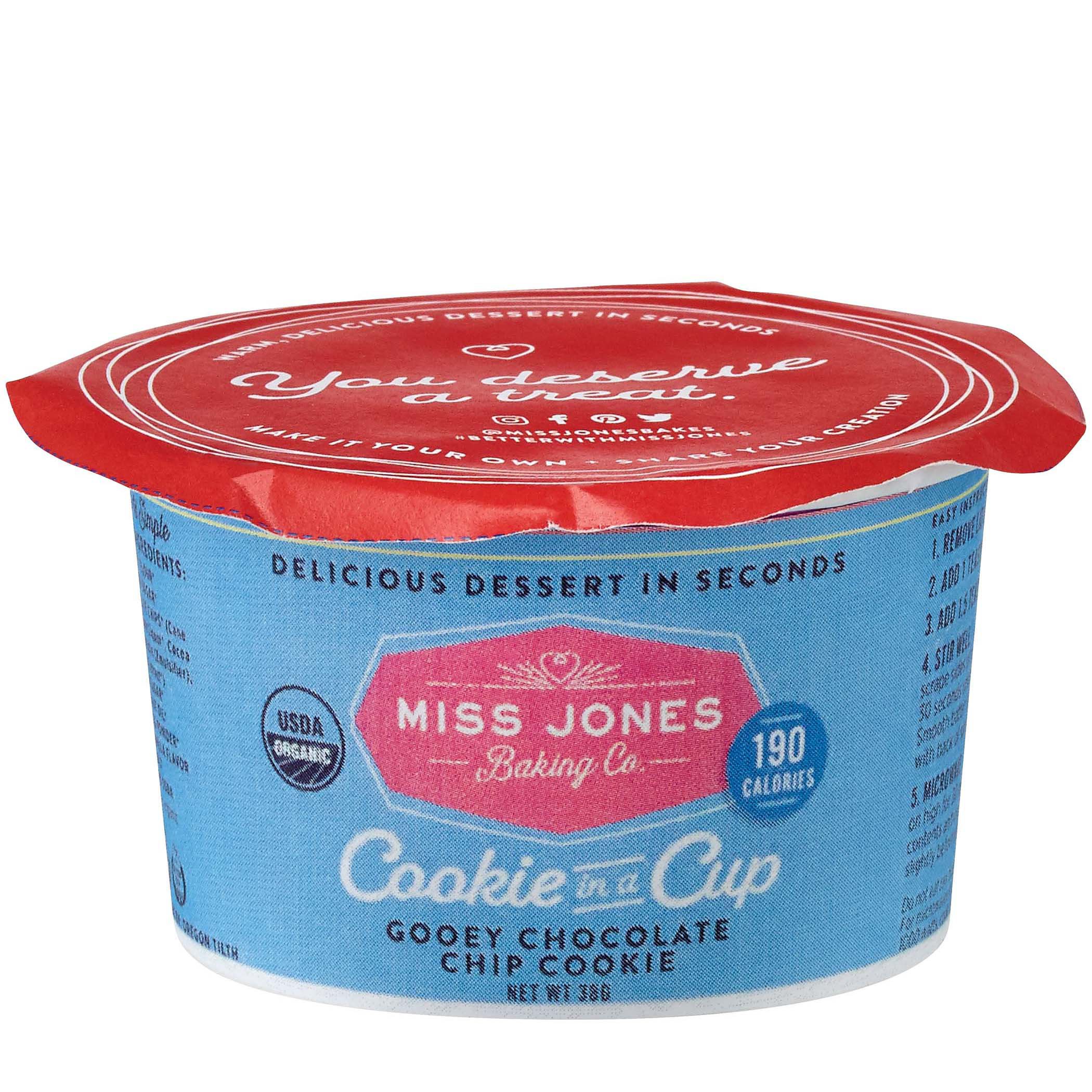 Miss Jones Gooey Chocolate Chip Cookie Cookie in a Cup - Shop Baking ...