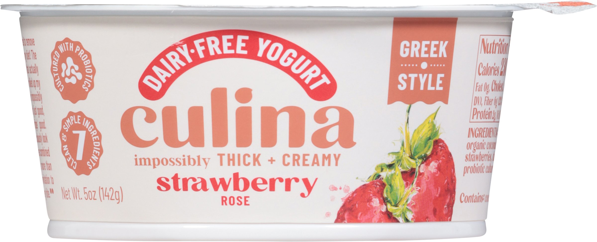 Culina Strawberry Rose Coconut Yogurt, 5 oz | Central Market - Really ...