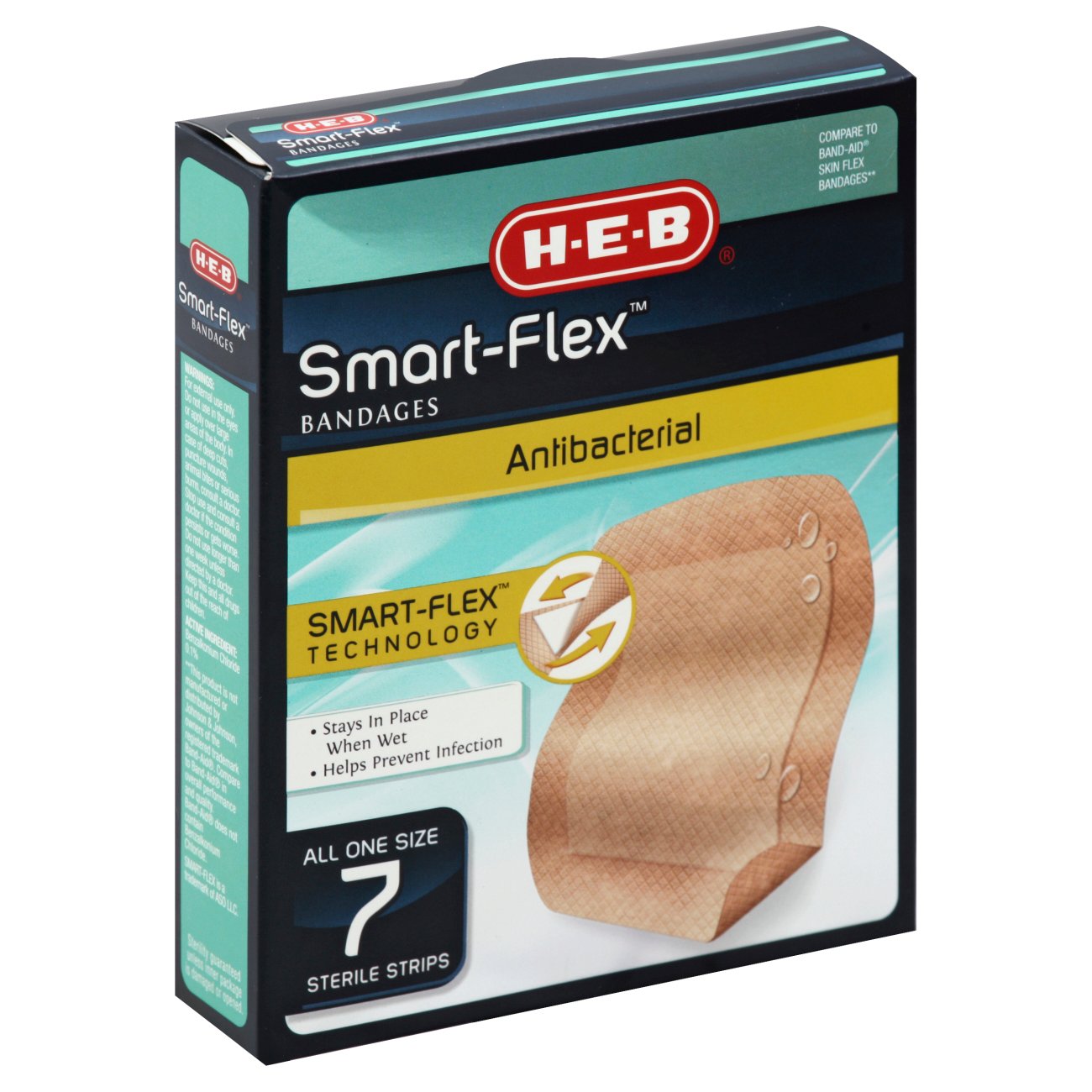 H-E-B Smart-Flex Antibacterial Bandages - Shop Bandages & gauze at H-E-B