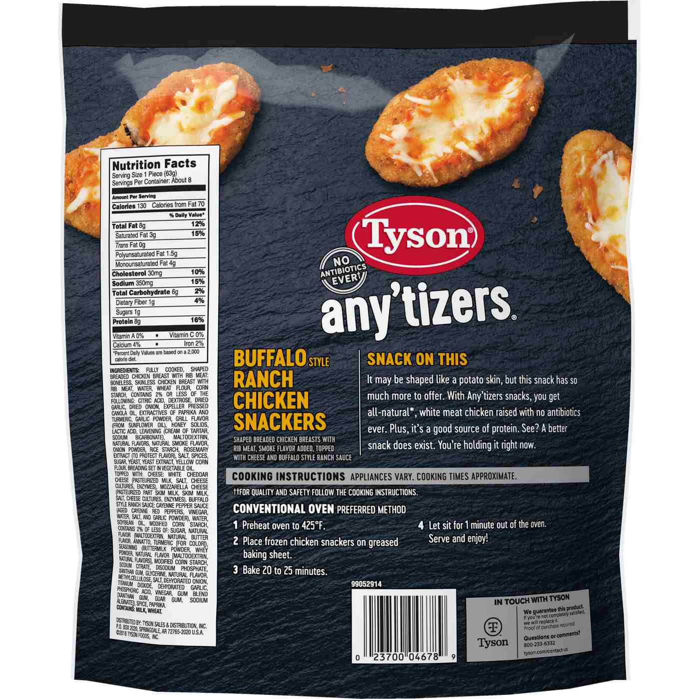 Tyson Any'tizers Buffalo Style Ranch Chicken Snackers - Shop Chicken at ...