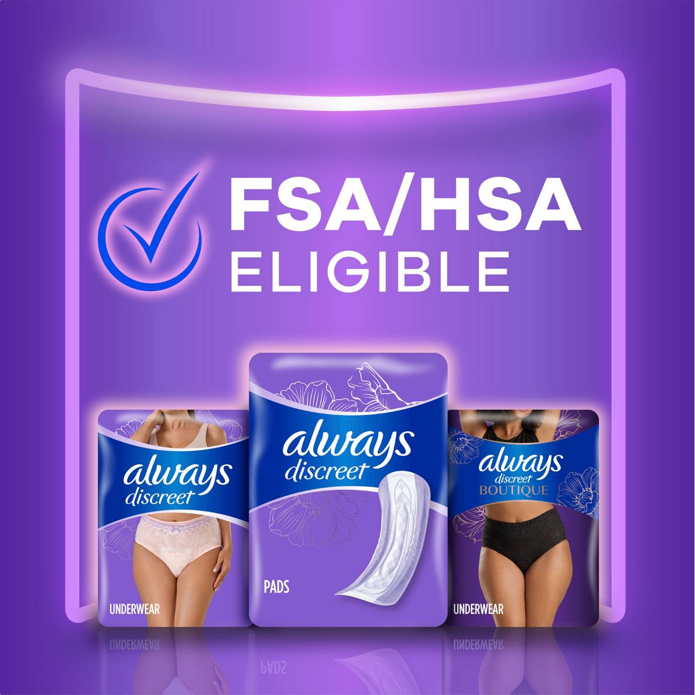 Always Discreet Extra Heavy Long Incontinence Pads - Shop Incontinence ...