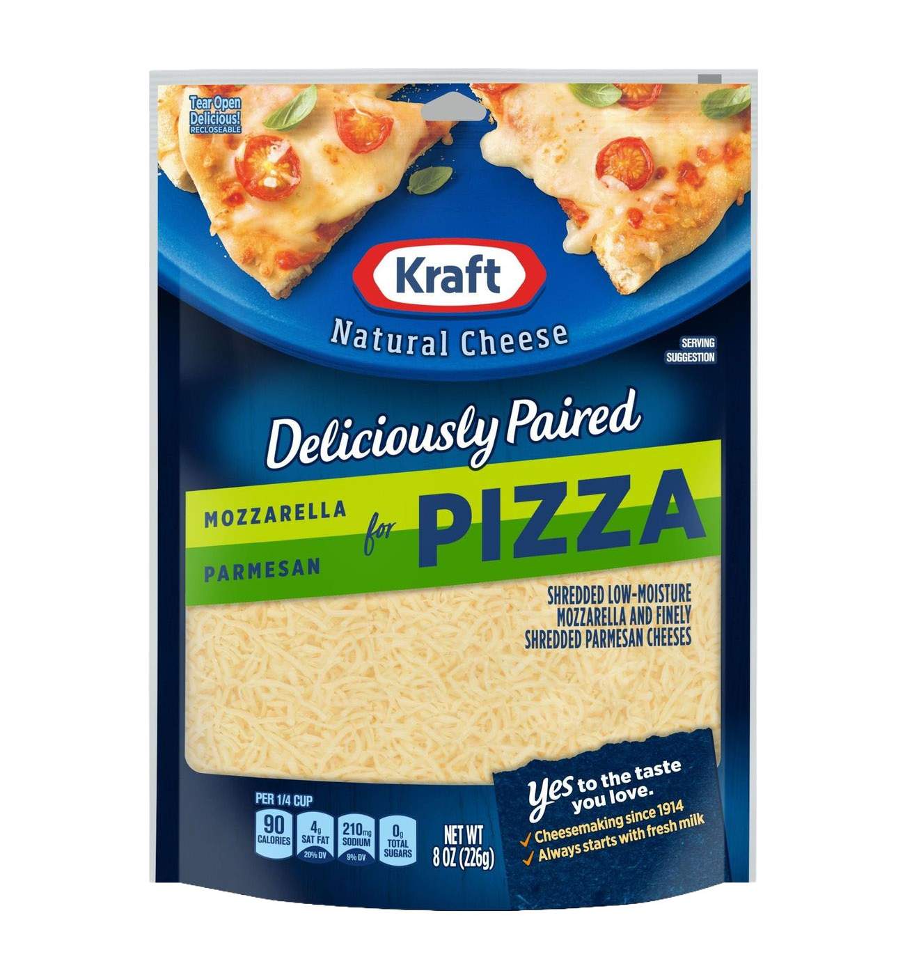 Kraft Kraft Deliciously Paired Mozzarella & Parmesan Shredded Cheese ...