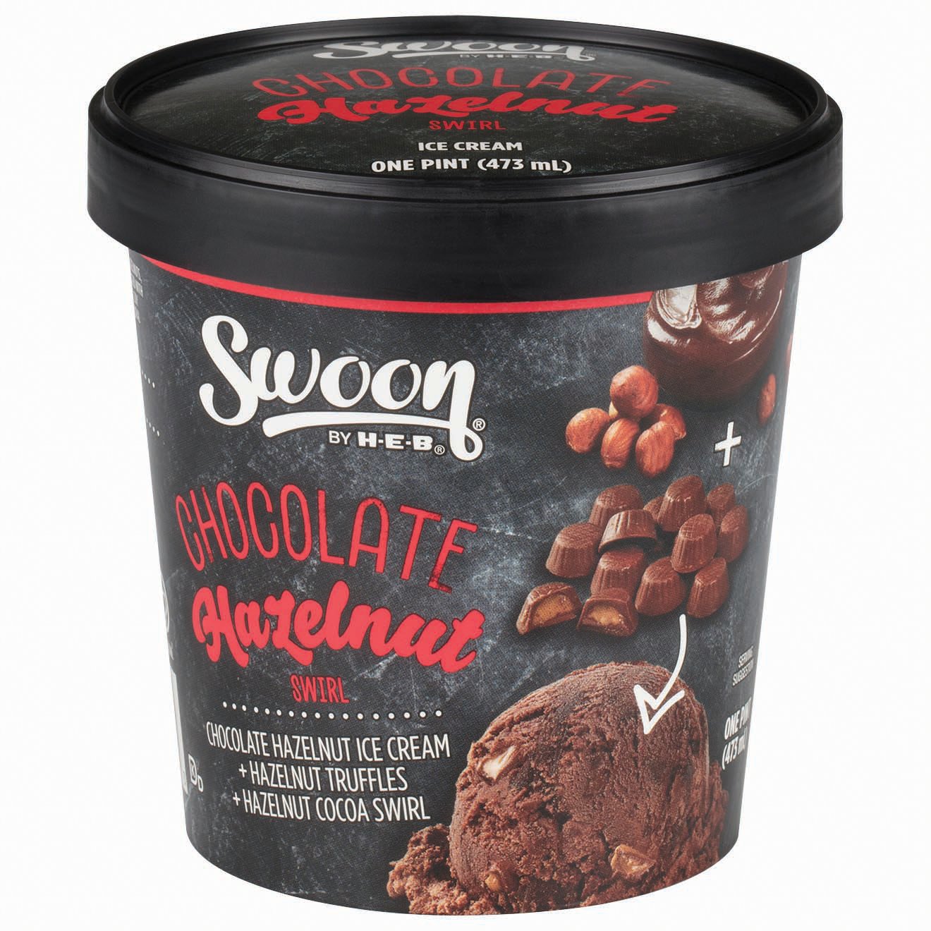 Swoon by H-E-B Chocolate Hazelnut Swirl Ice Cream - Shop Ice Cream at H-E-B