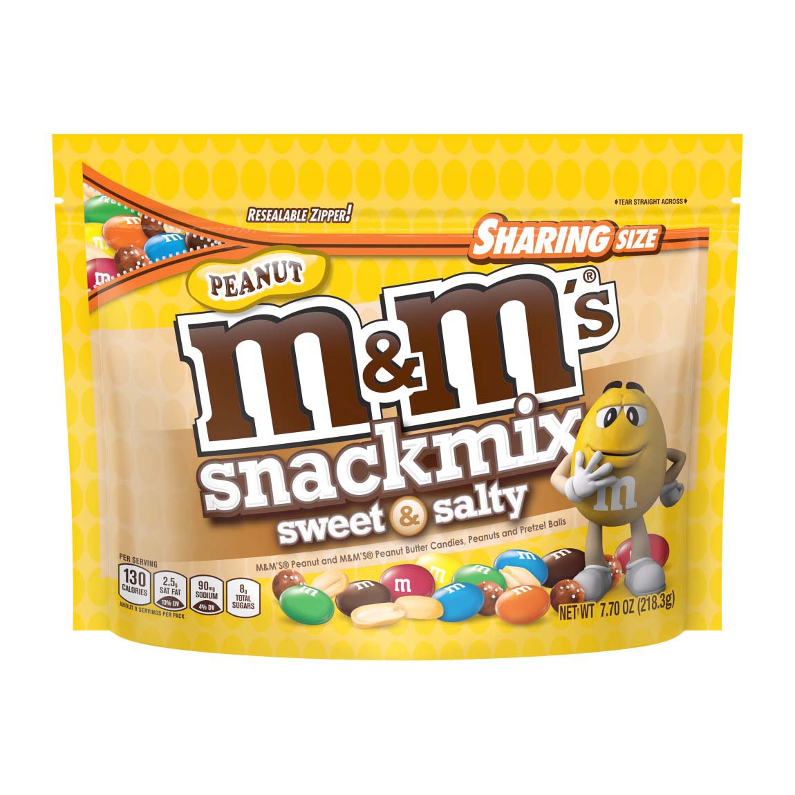 M&M's Peanut Chocolate Snack Mix Sweet & Salty Sharing Size Pouch ...