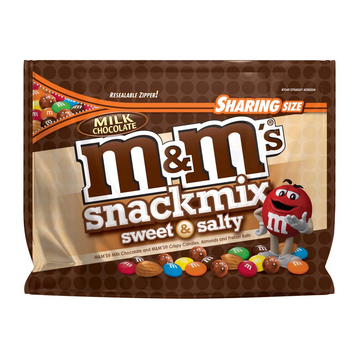 M&M's Milk Chocolate Snack Mix Sweet & Salty Sharing Size Pouch - Shop ...