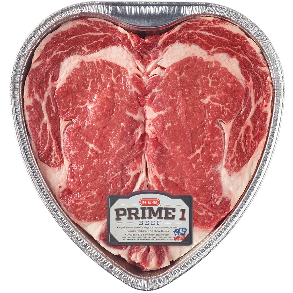 H-E-B Prime 1 Beef Boneless Ribeye Sweetheart Steak - Shop Beef at H-E-B