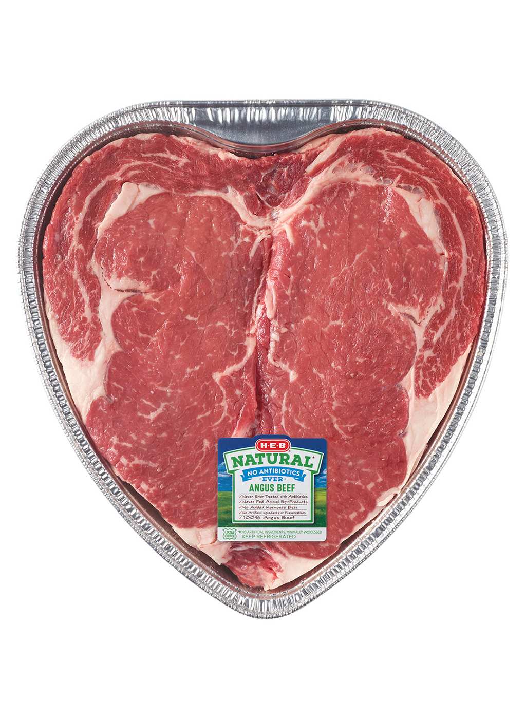 H-E-B Natural Angus Beef Boneless Ribeye Sweetheart Steak - USDA Choice ...