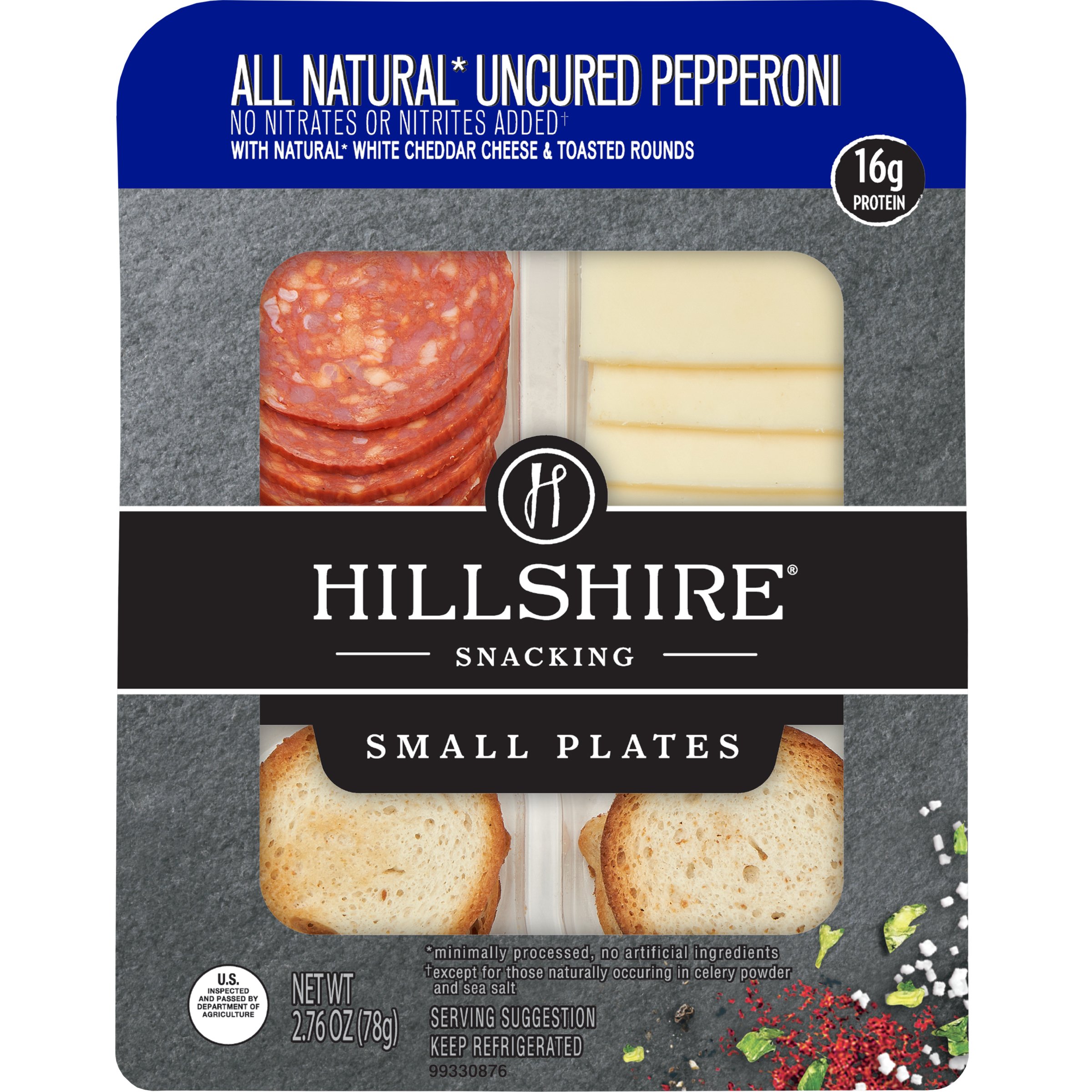 Hillshire Snacking Small Plates Tray - Uncured Pepperoni & White ...