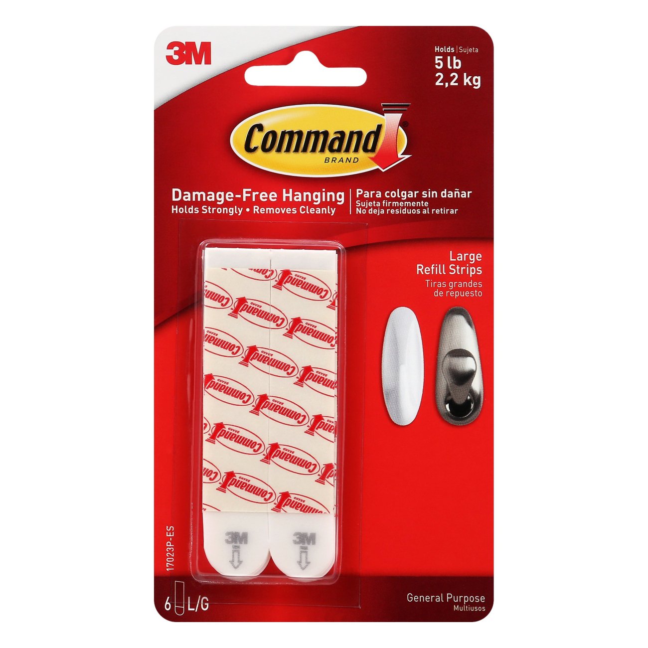 Command Large Indoor Refill Strips - Shop Adhesives & tape at H-E-B