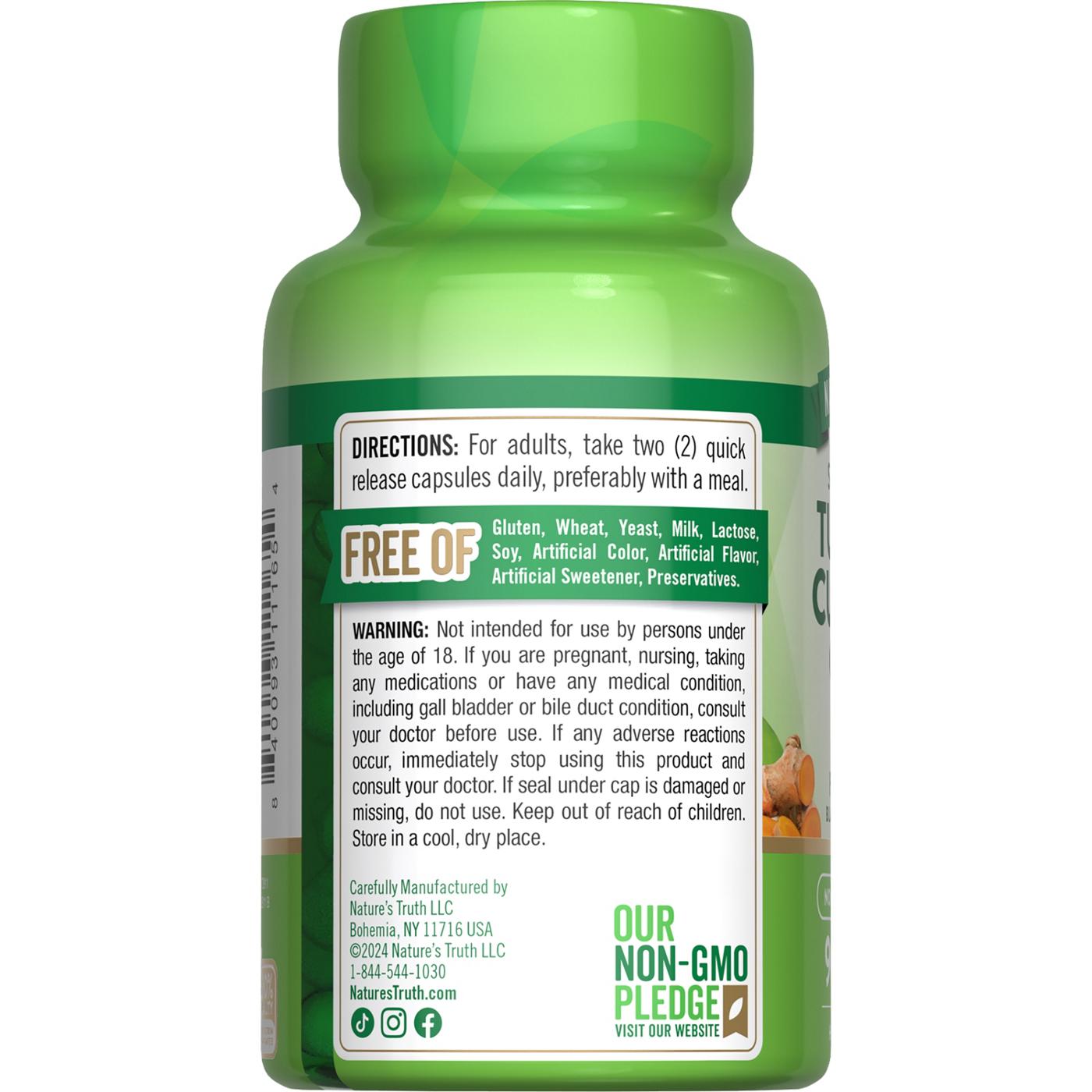 Nature's Truth Turmeric Curcumin Complex Quick-Release Capsules - Shop ...
