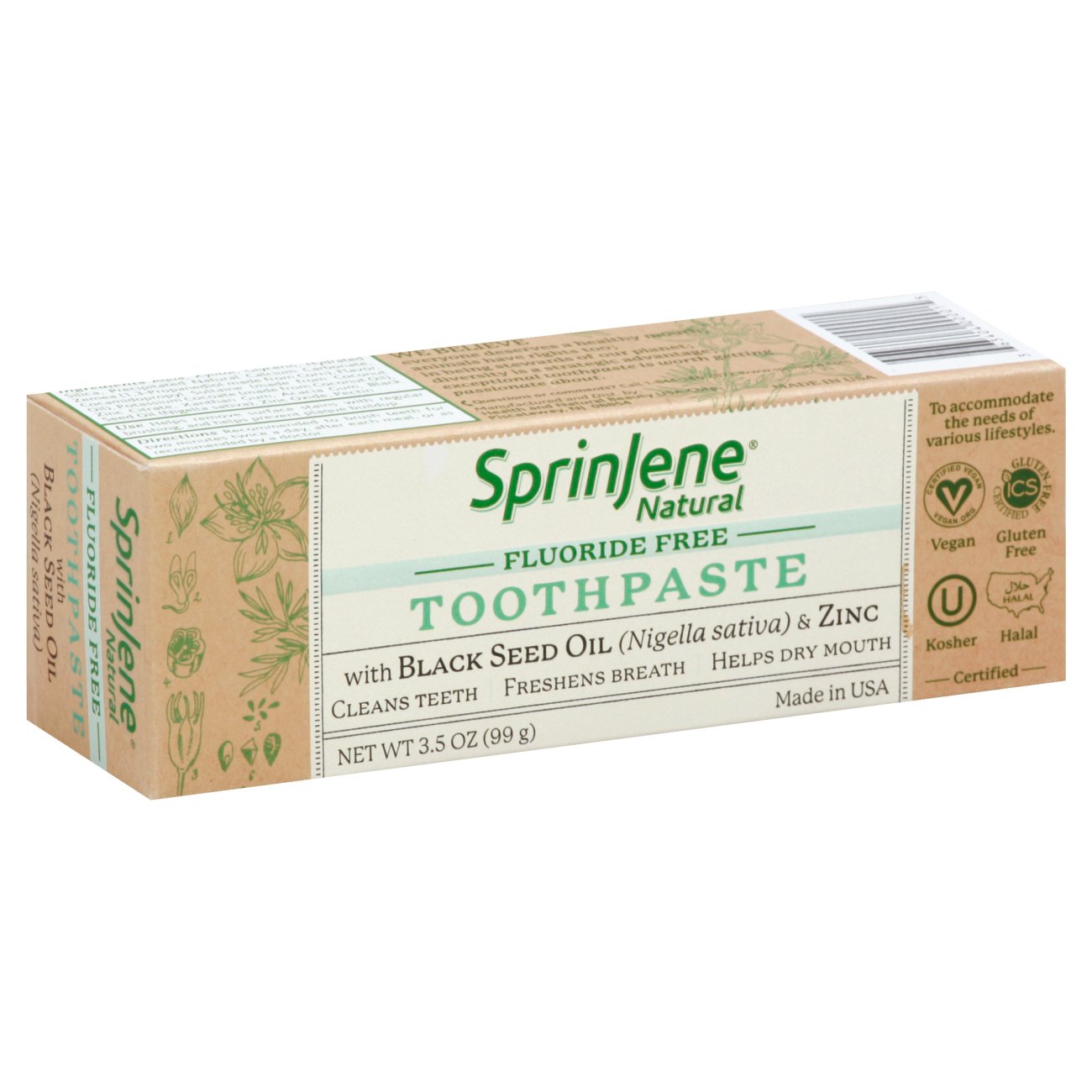 SprinJene Natural Fluoride Free Toothpaste - Shop Toothpaste at H-E-B