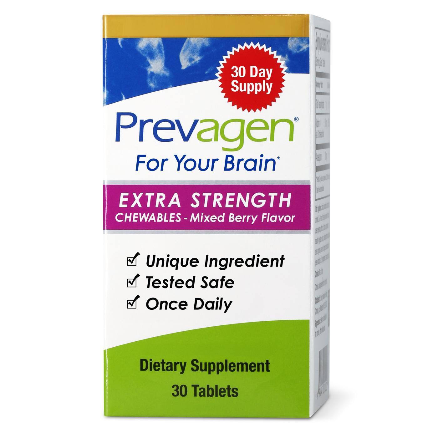Prevagen For Your Brain Extra Strength Chewables 20 mg - Mixed Berry ...
