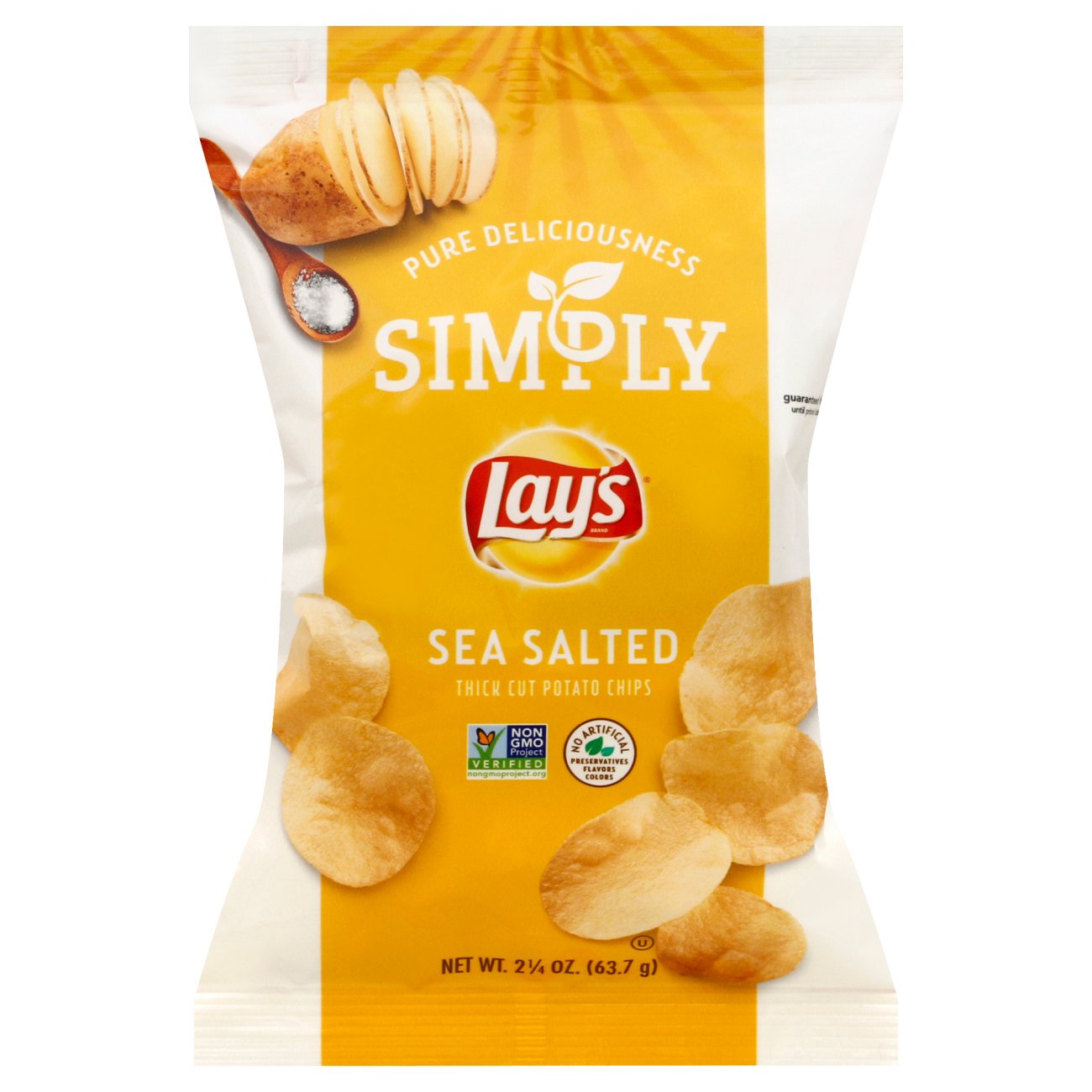 Lay's Simply Sea Salt Potato Chips - Shop Snacks & Candy at H-E-B