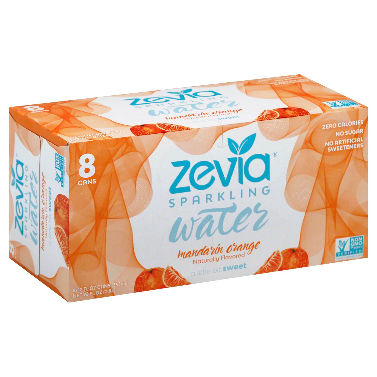 Zevia Mandarin Orange Sparkling Water 12 oz Cans - Shop Water at H-E-B