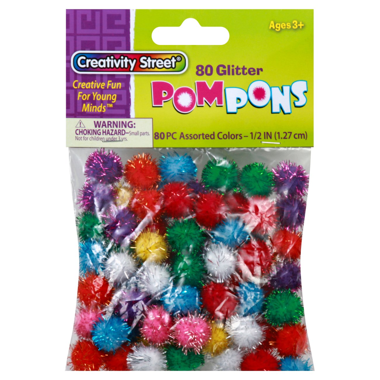 Creativity Street Poms Glitter .5 in - Shop Craft basics at H-E-B
