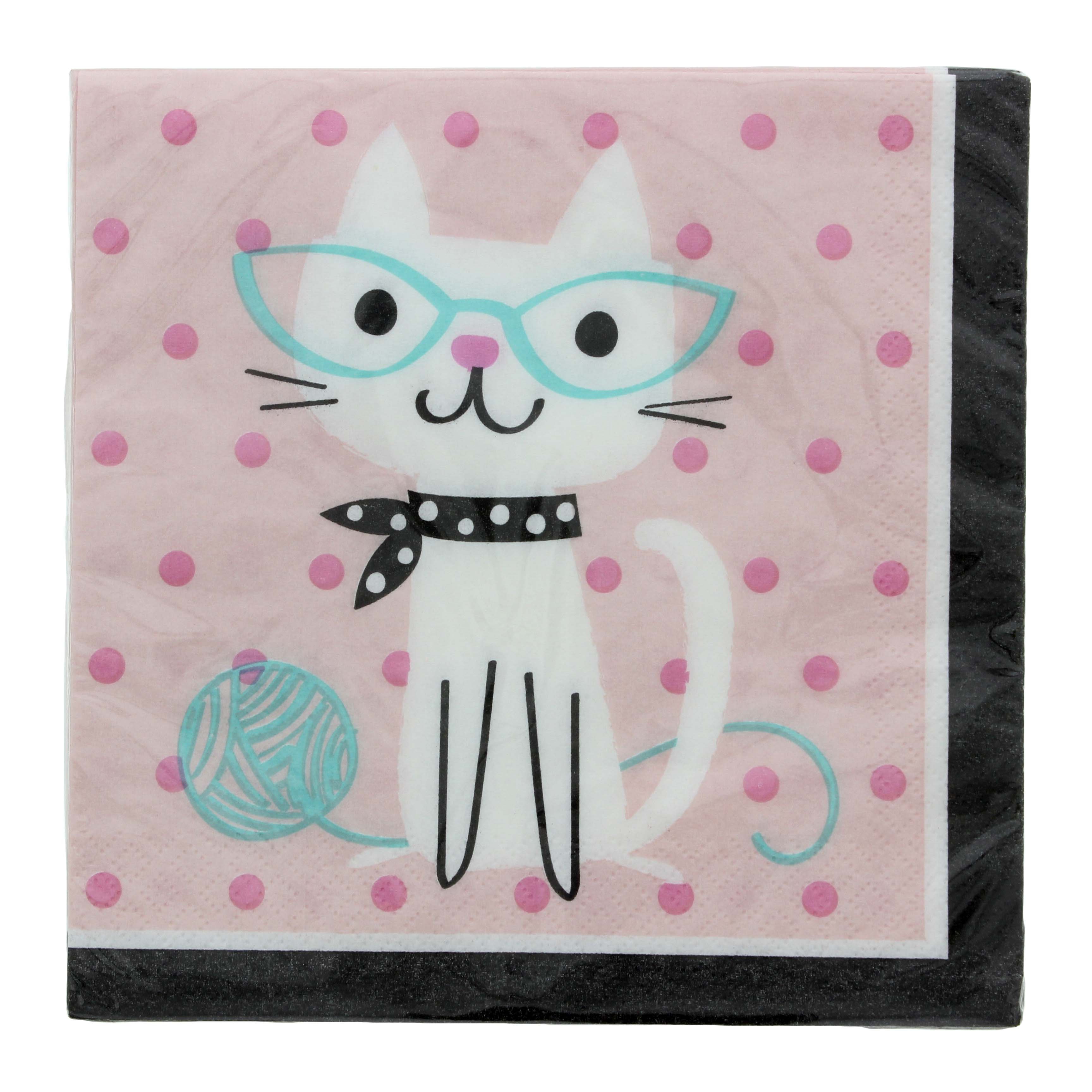 Creative Converting Lunch Napkins - Purr-Fect Party - Shop Napkins ...