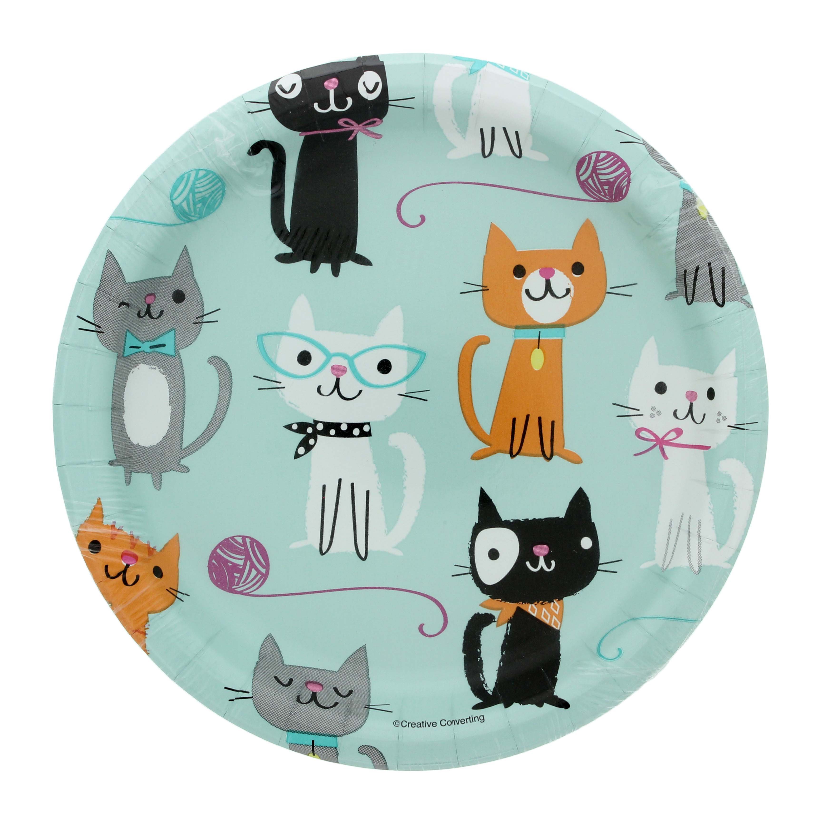 Creative Converting Purr-Fect Party Plate, 7 inch - Shop Plates & bowls ...