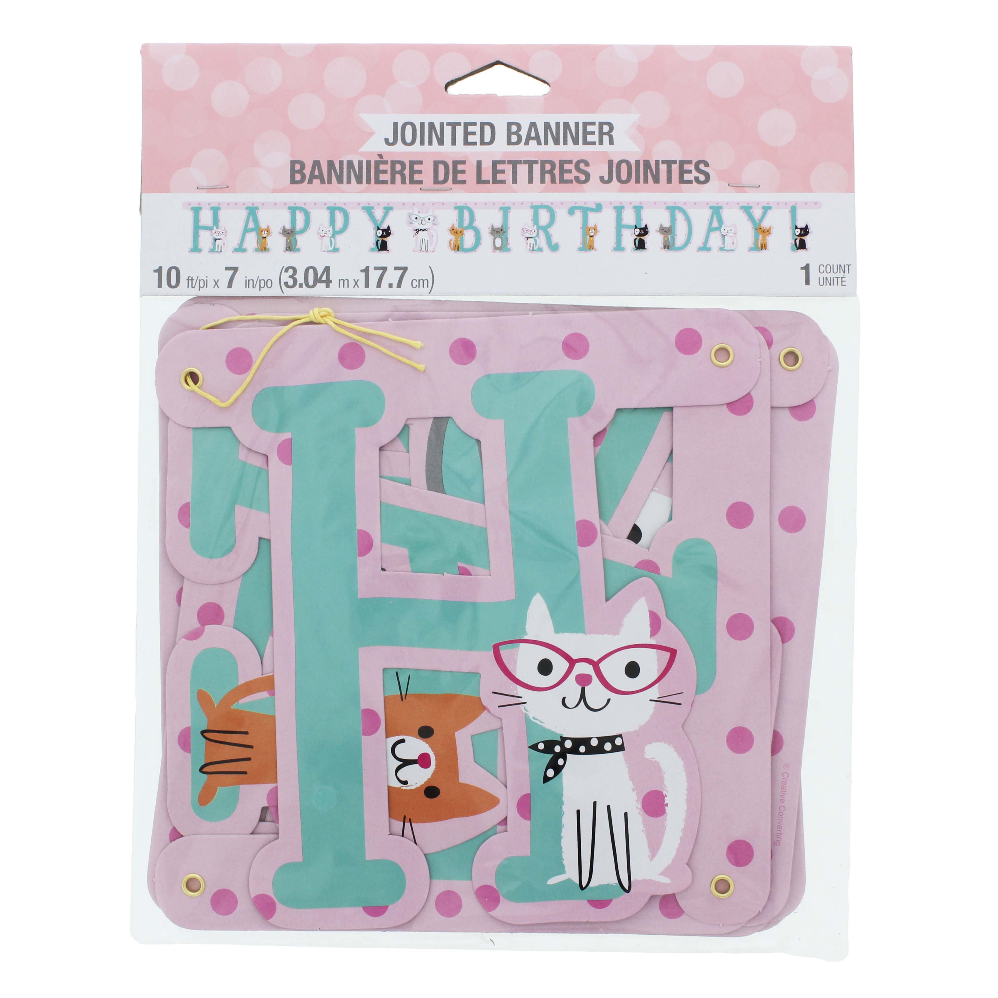 Creative Converting Purr-Fect Party Jointed Banner - Shop Party decor ...