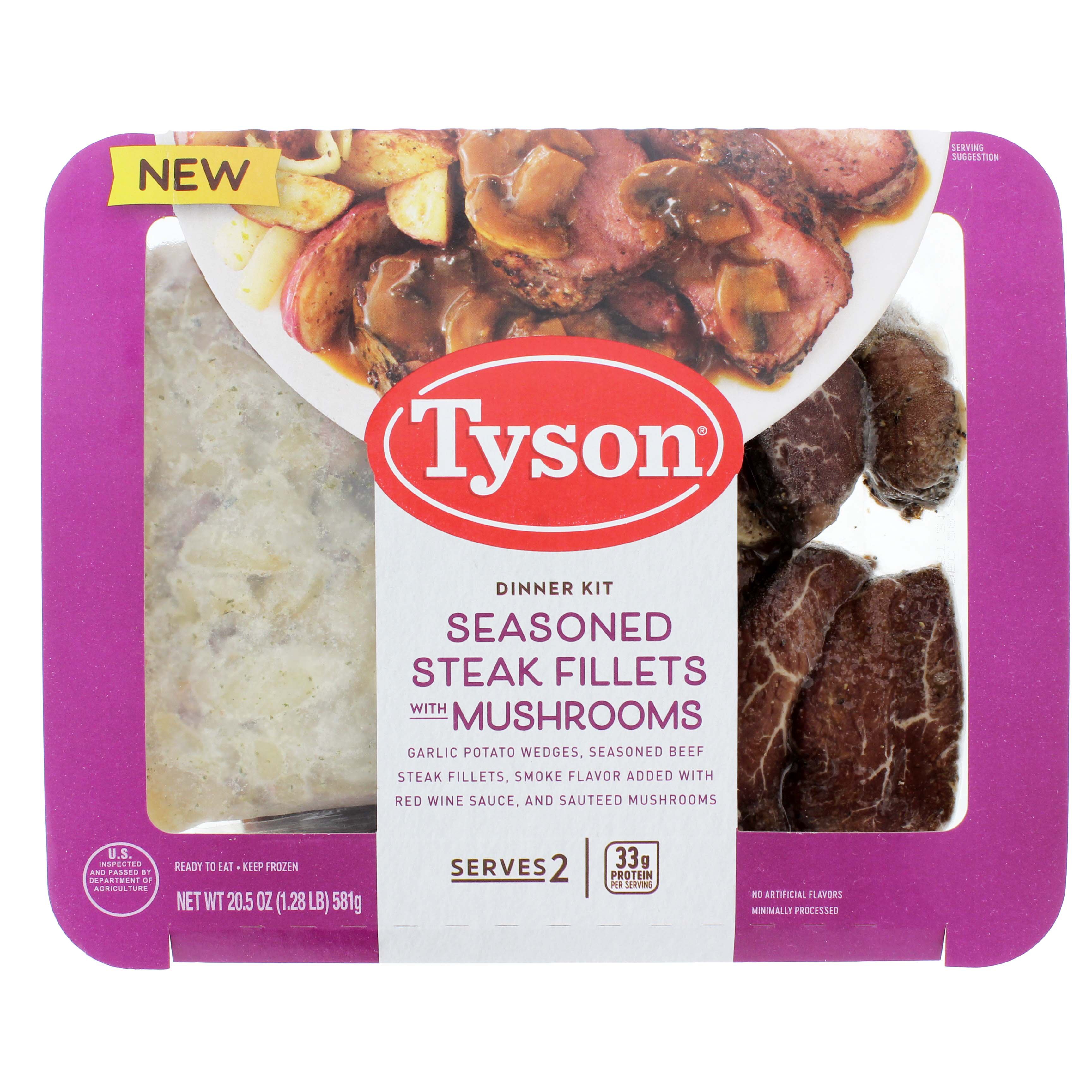 Tyson Seasoned Steak Fillets with Mushrooms Dinner Kit - Shop Entrees ...