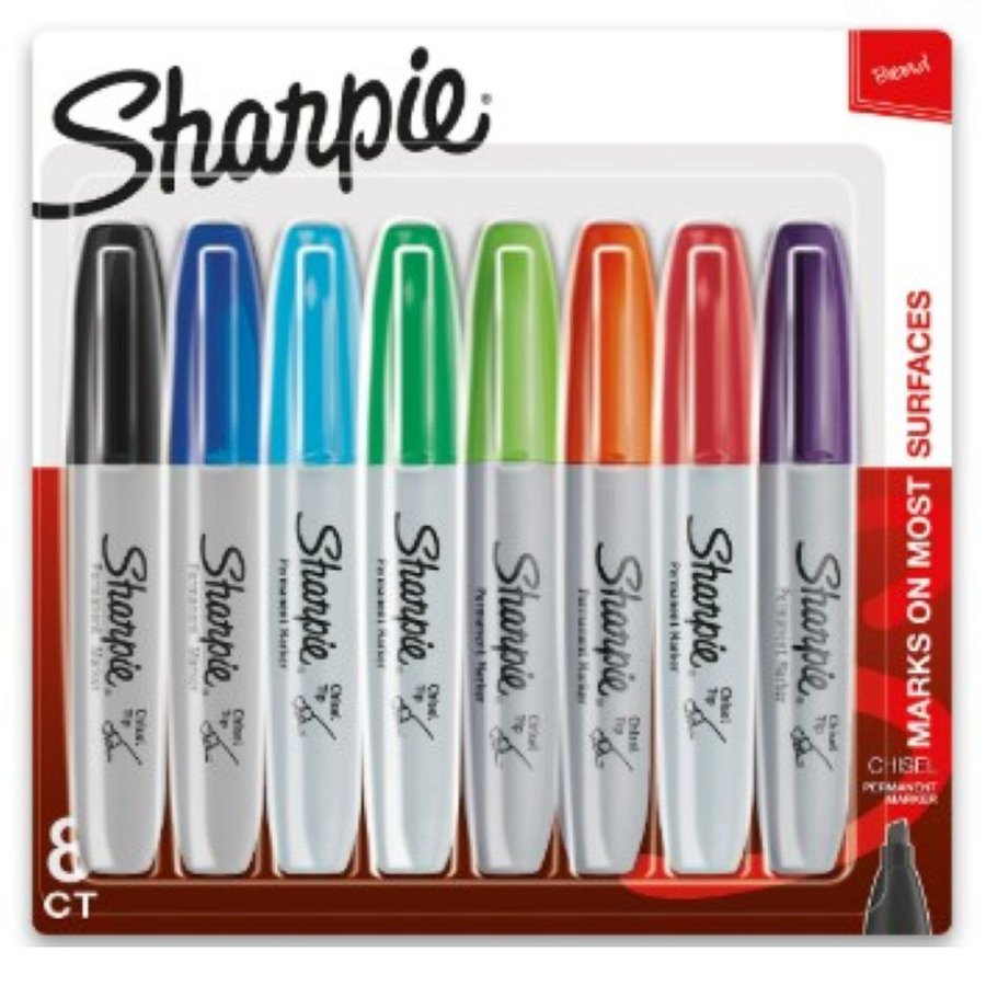Sharpie Chisel Tip Permanent Markers - Assorted Ink - Shop Markers at H-E-B