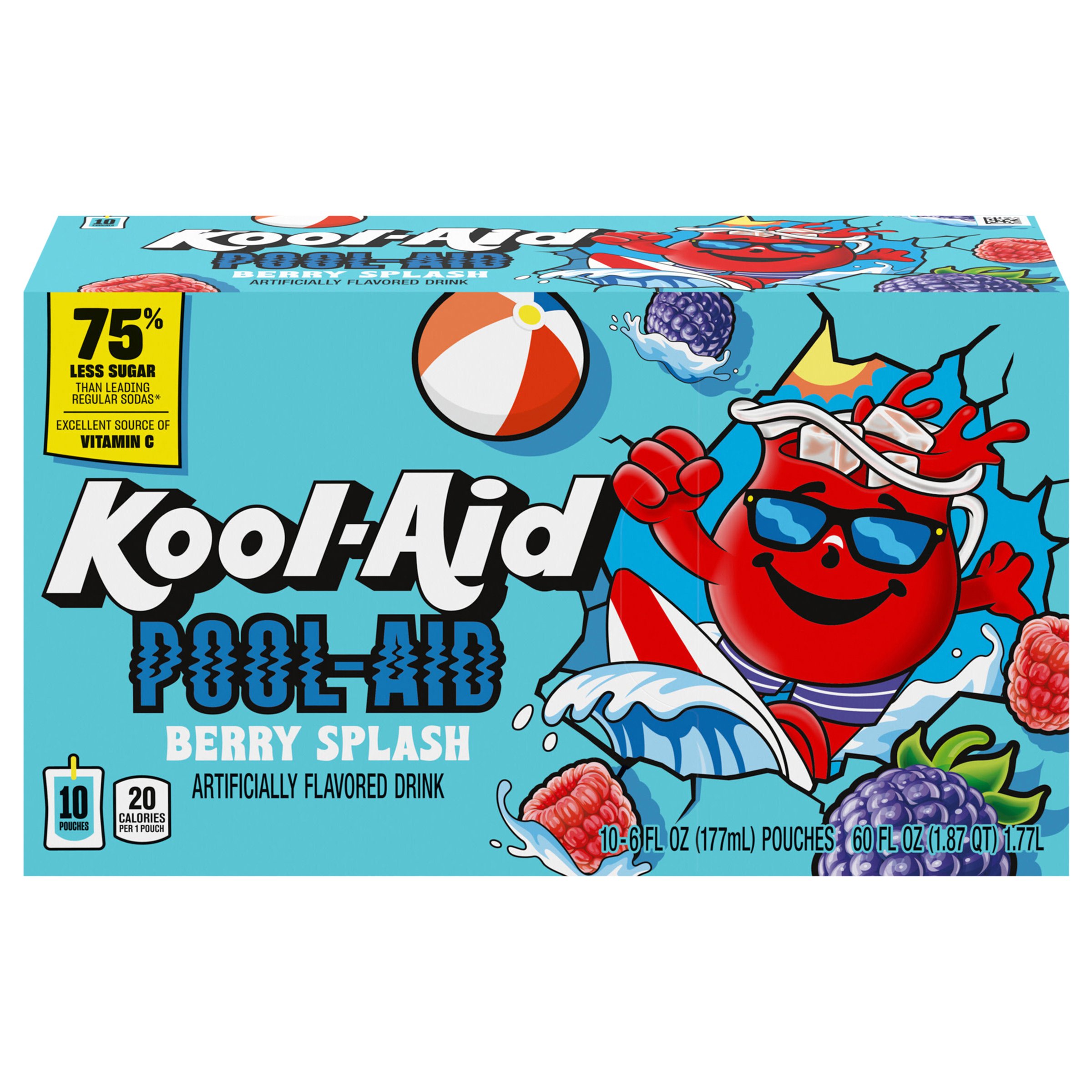 Kool-Aid Pool-Aid Berry Splash 10 pk Juice Pouches - Shop Juice at H-E-B