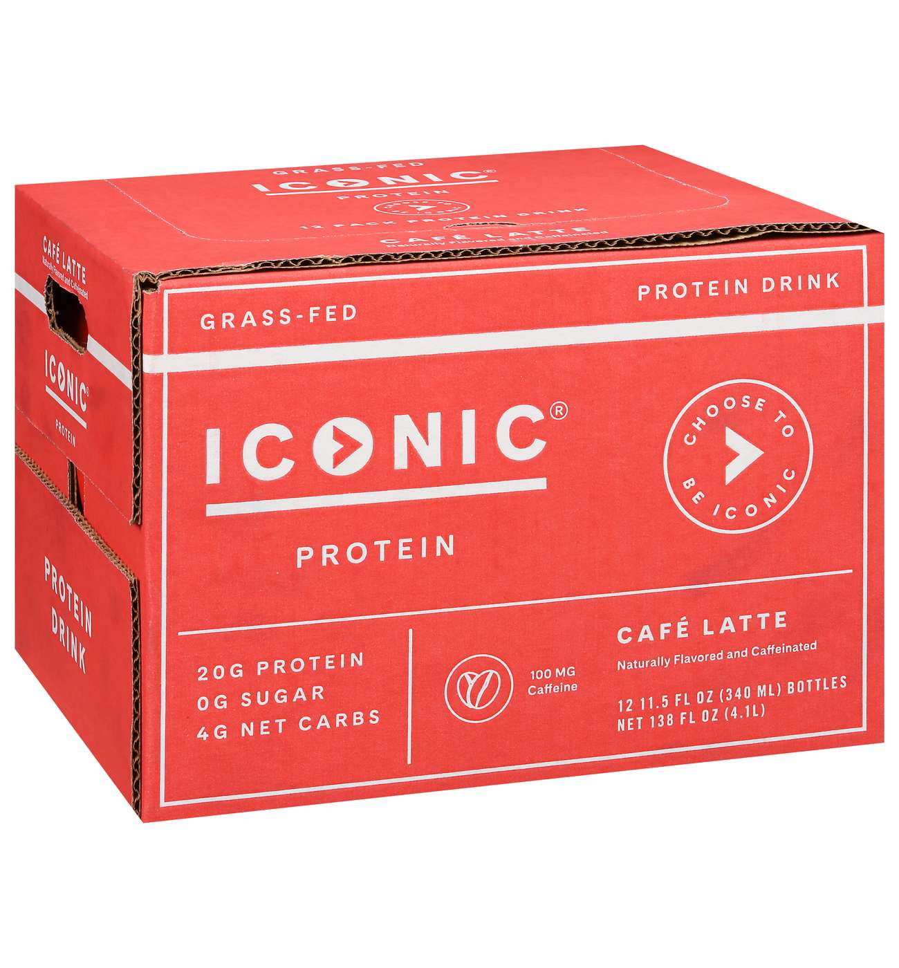 Iconic 20g Grass-Fed Protein Drink - Cafe Latte - Shop Diet & fitness ...