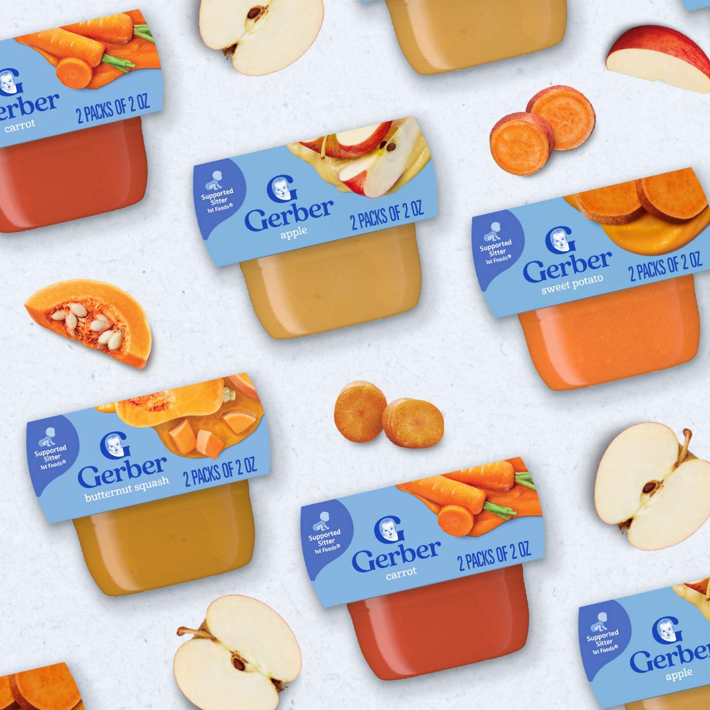 Gerber Stage 1 Baby Food - Butternut Squash, 2 oz Tubs - Shop Baby food ...