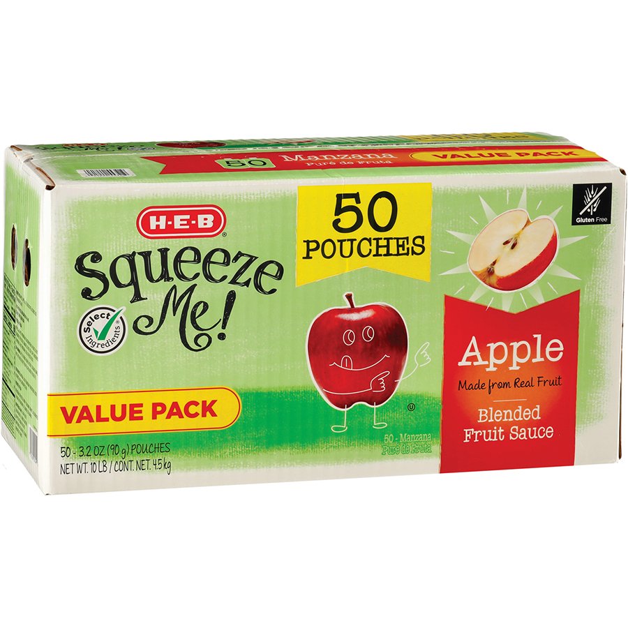 H-E-B Squeeze Me! Applesauce Pouches - Shop Apples at H-E-B