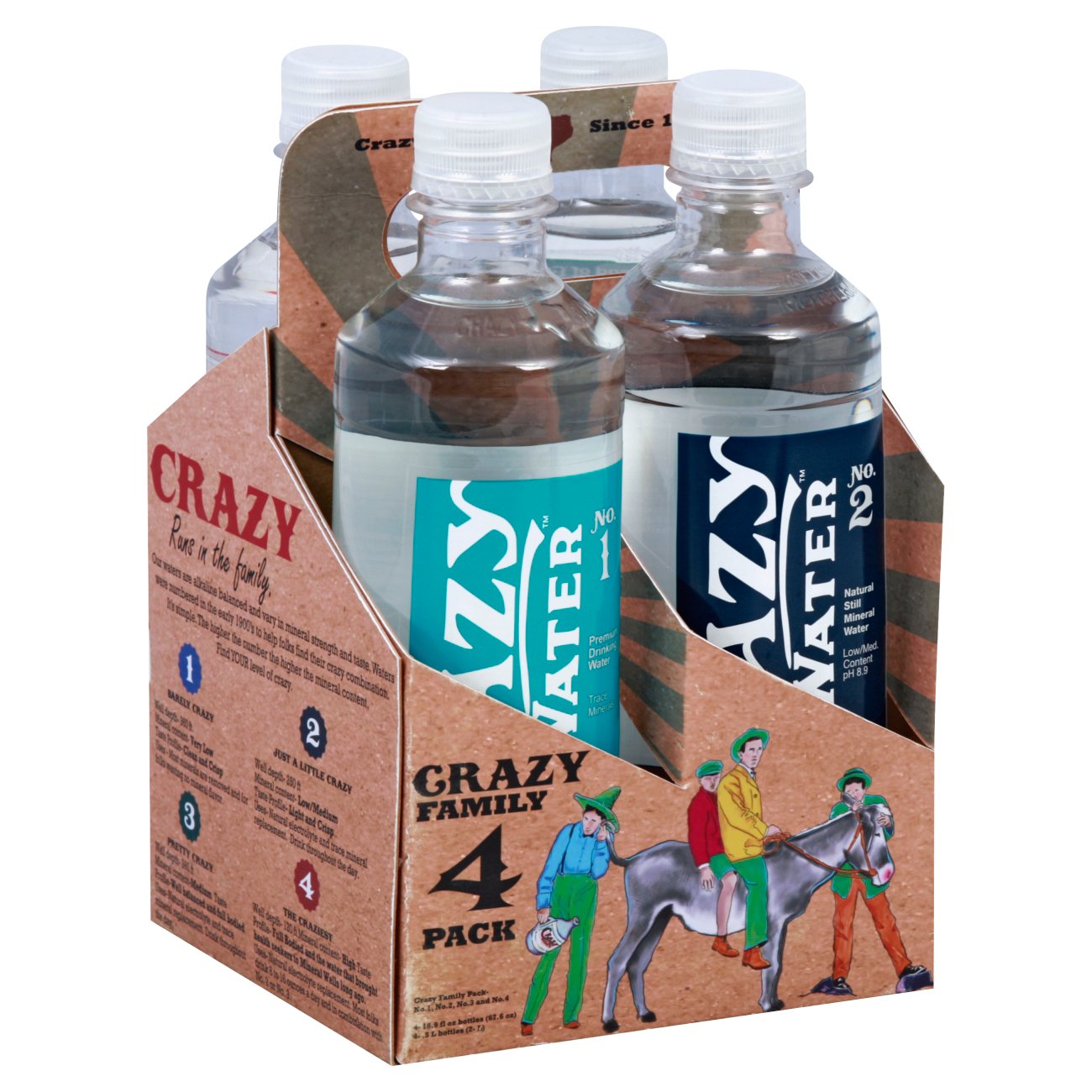 Crazy Water Alkaline Natural Mineral Crazy Family Pack 16.9 oz Bottles ...
