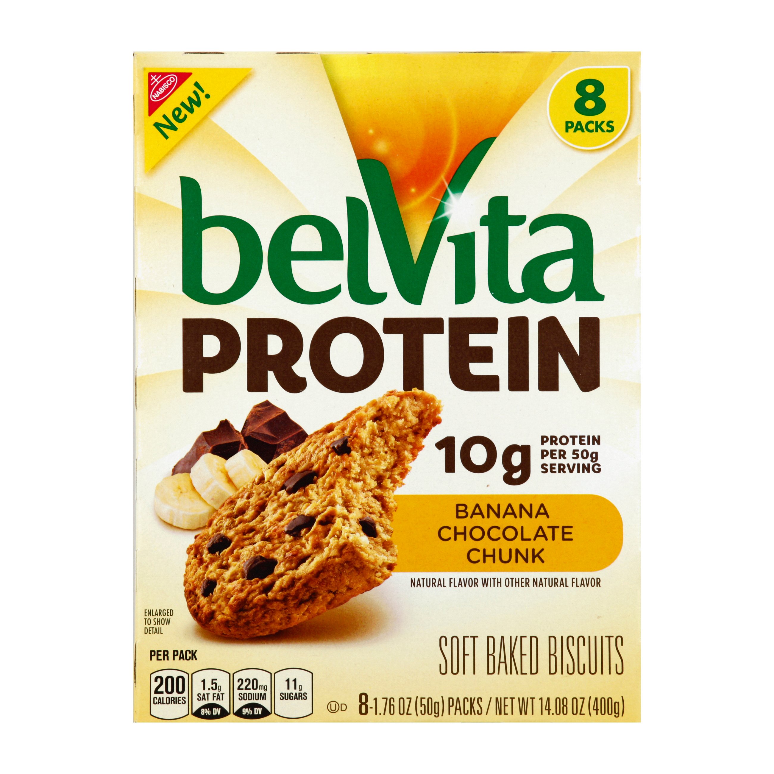 Nabisco Belvita Protein Banana Chocolate Chunk Biscuits - Shop Snacks ...