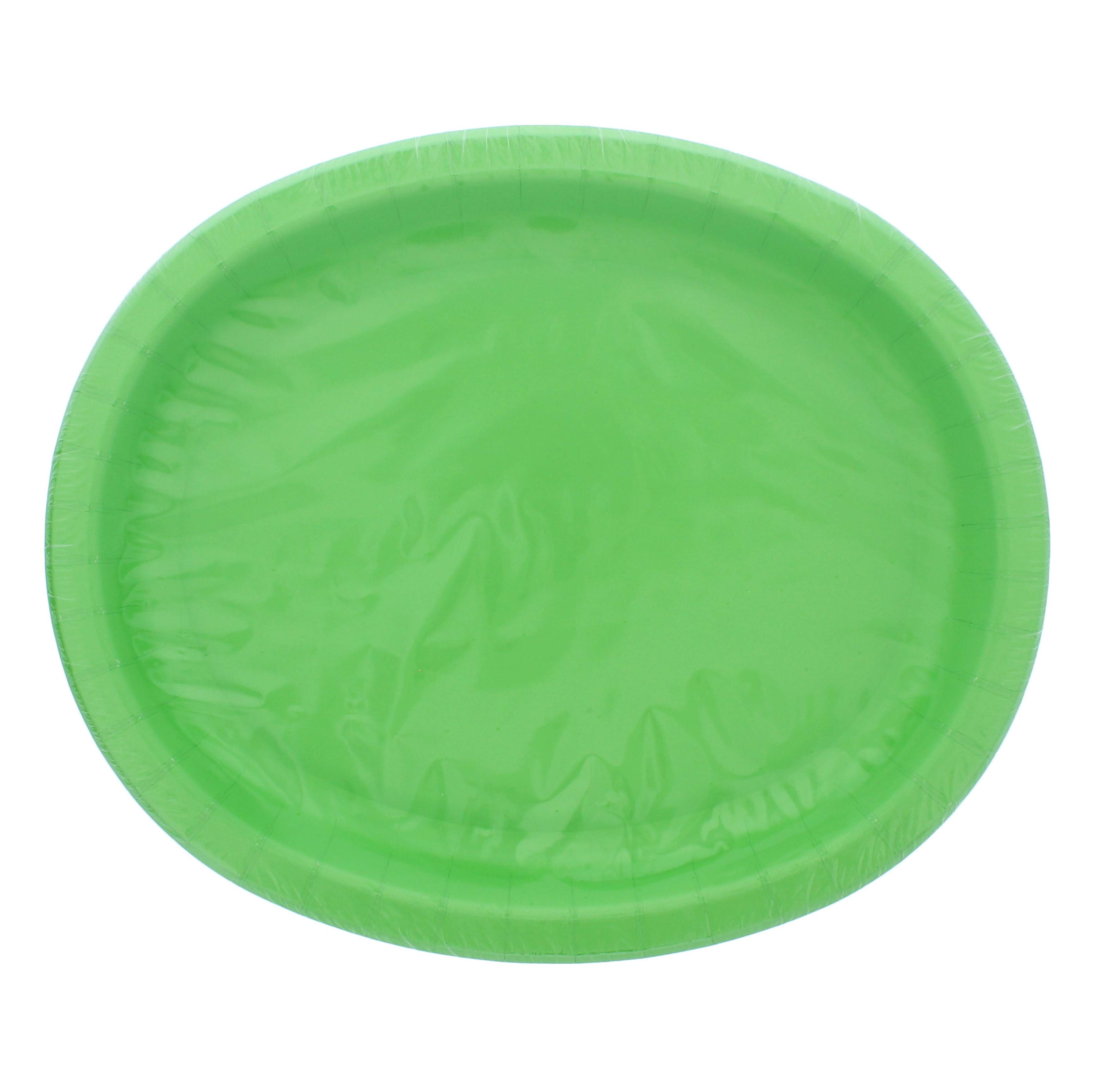 unique Oval Party Paper Plates - Lime Green - Shop Plates & bowls at H-E-B