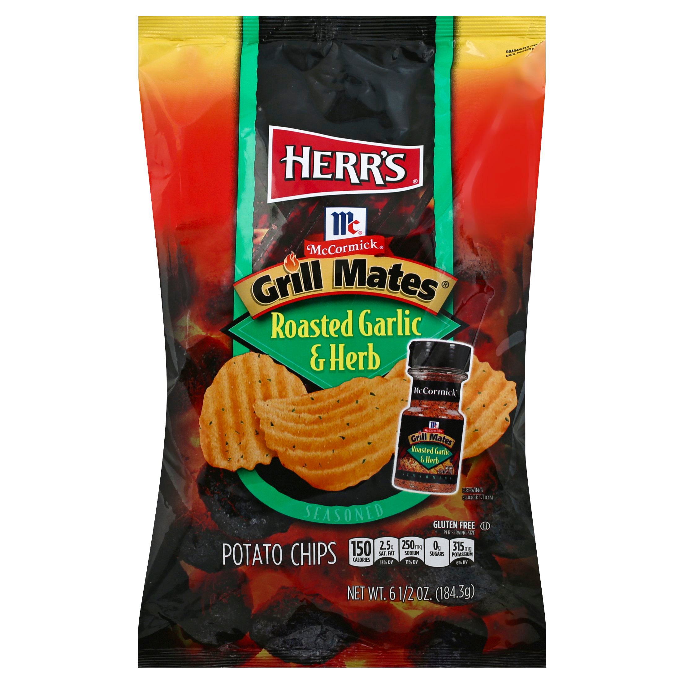 Herr's Grill Mates Roasted Garlic & Herb Potato Chips - Shop Snacks ...