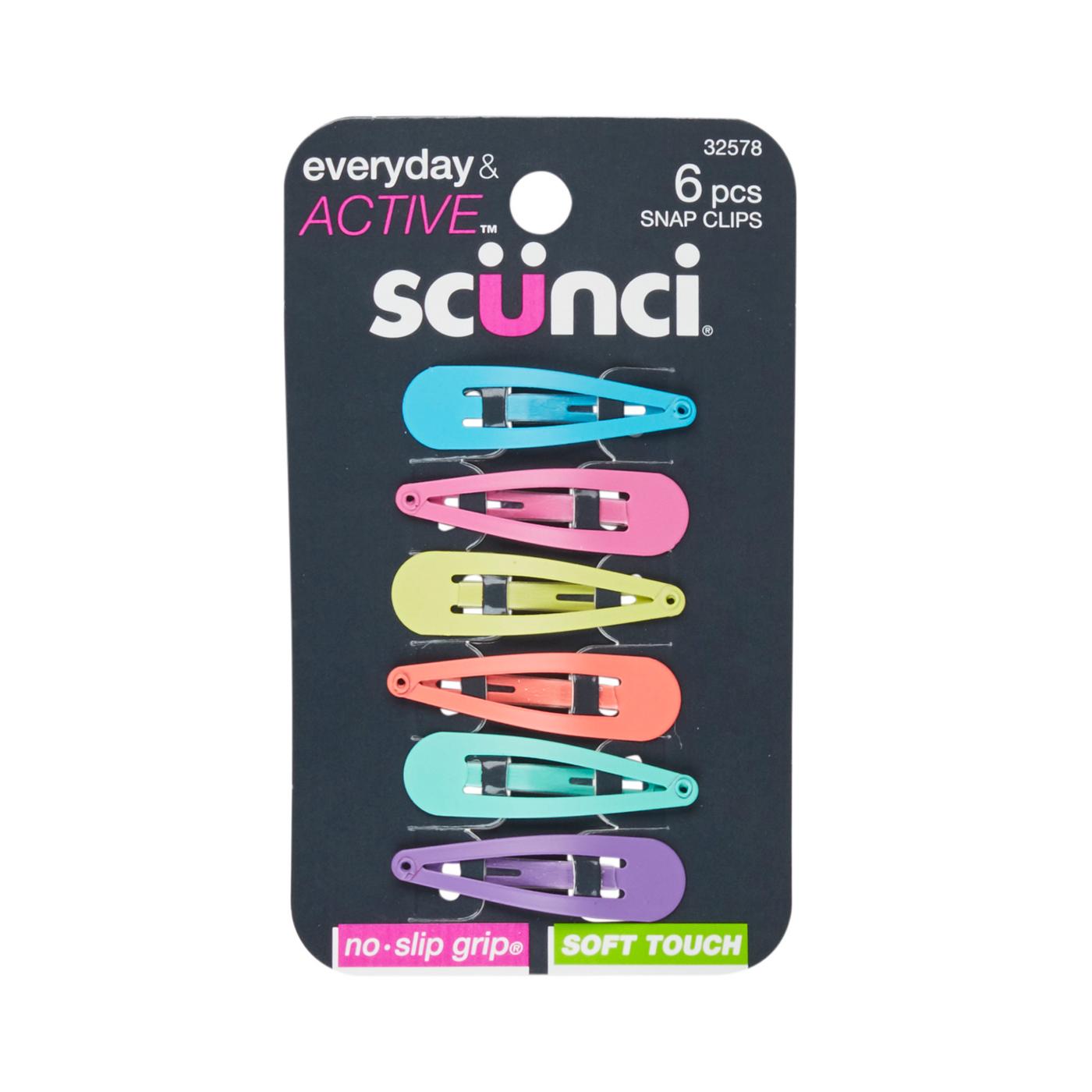 Scunci Mini Soft Touch Non-Slip Snap Clips Neon - Shop Hair accessories ...