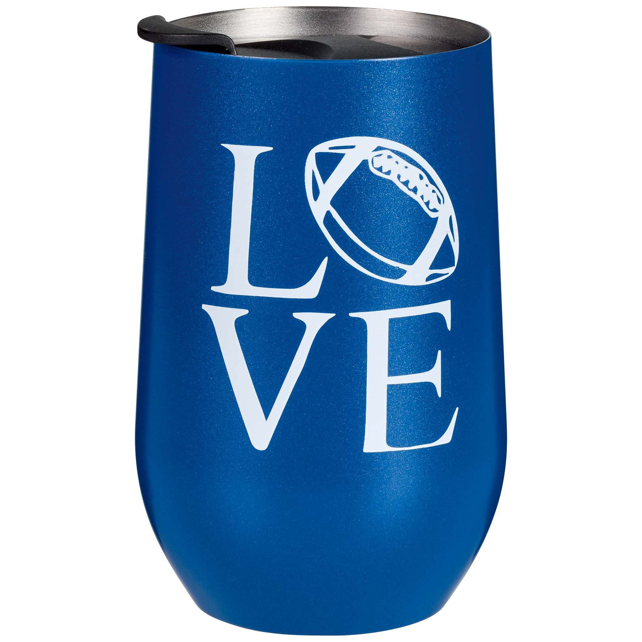 All About U Stemless Football Blue Cup - Shop Travel & To-Go at H-E-B