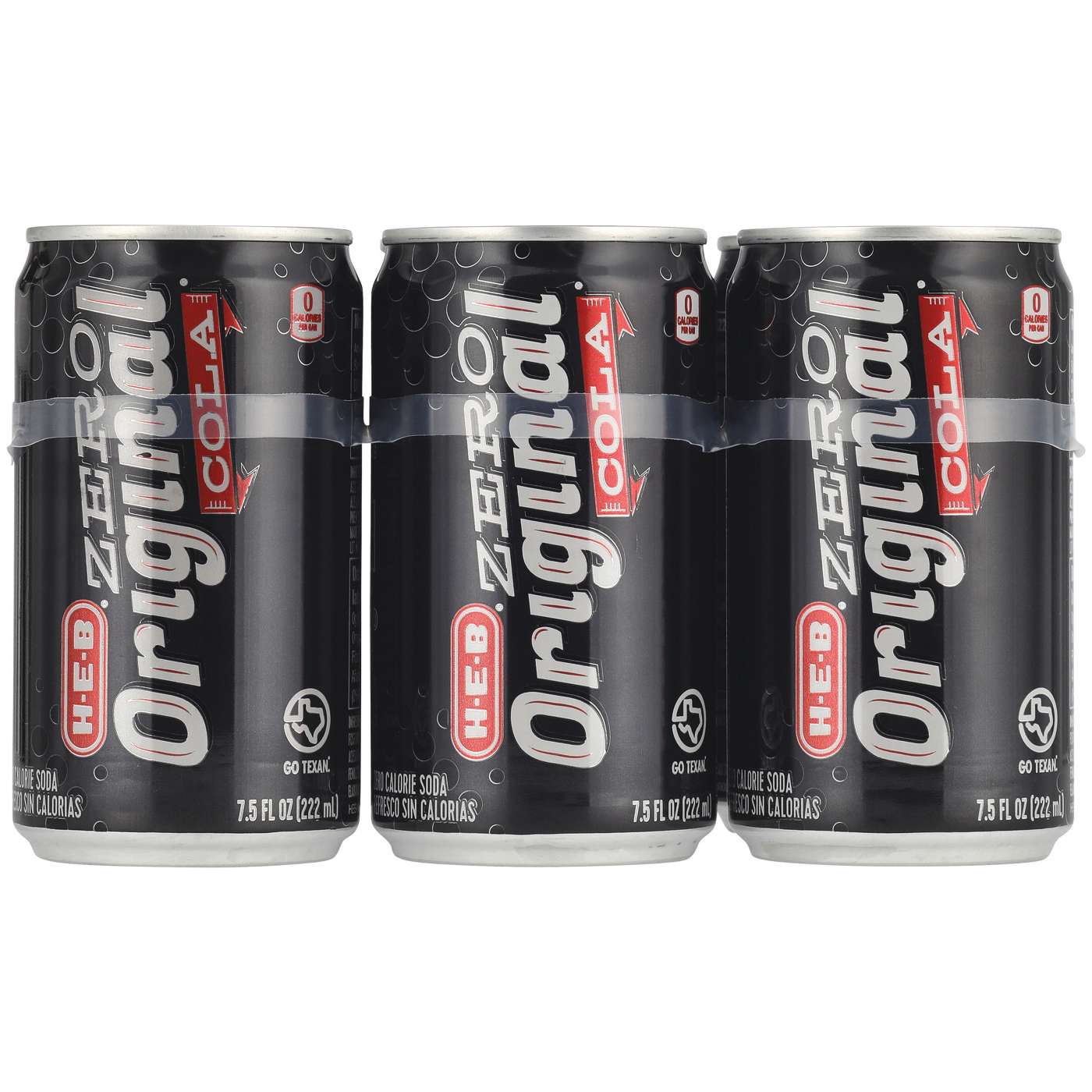 H-E-B Zero Calorie Original Cola 6 pk Mini Cans - Shop Soda at H-E-B
