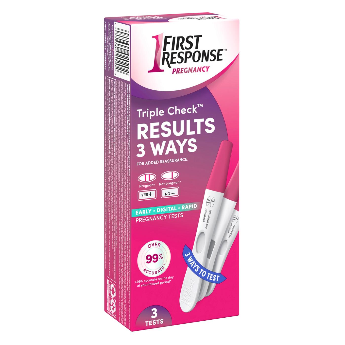 First Response Triple Check Triple Check Pregnancy Test Kit - Shop ...