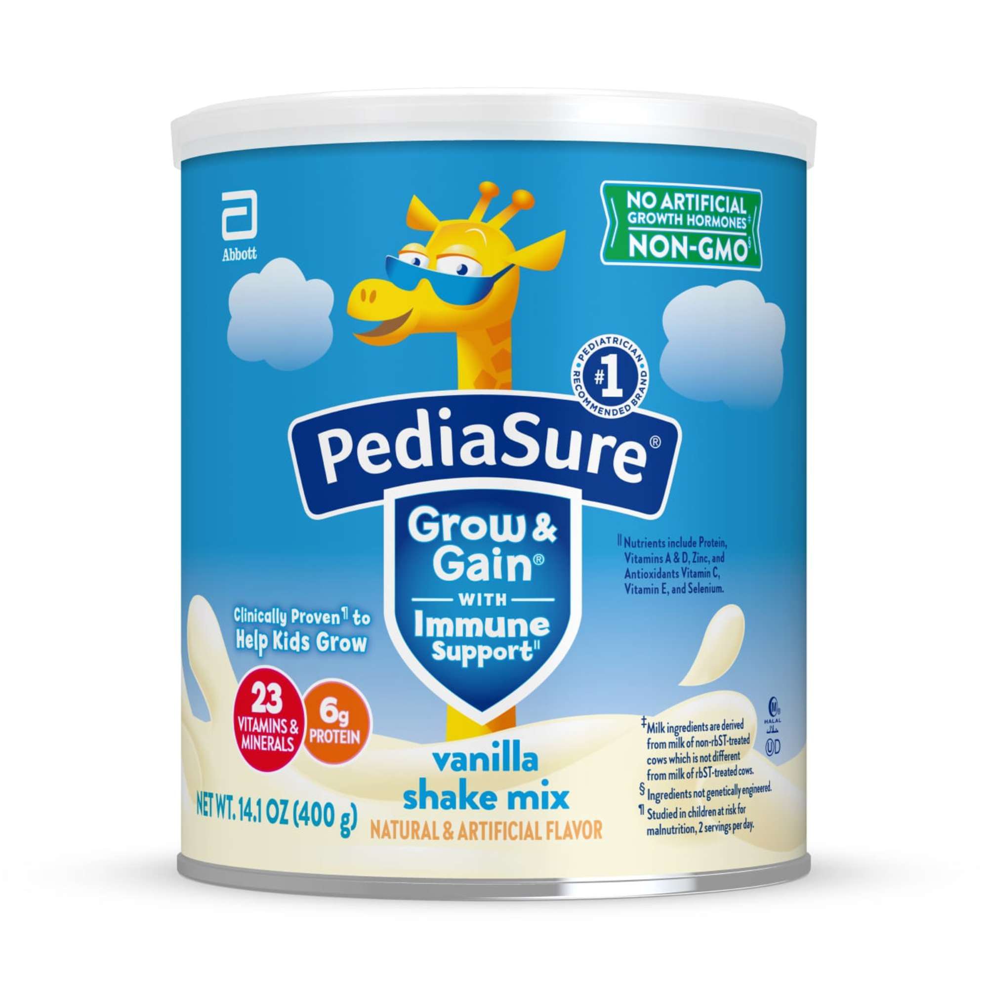 PediaSure Grow & Gain with Immune Support 6g Protein Shake Mix for Kids ...