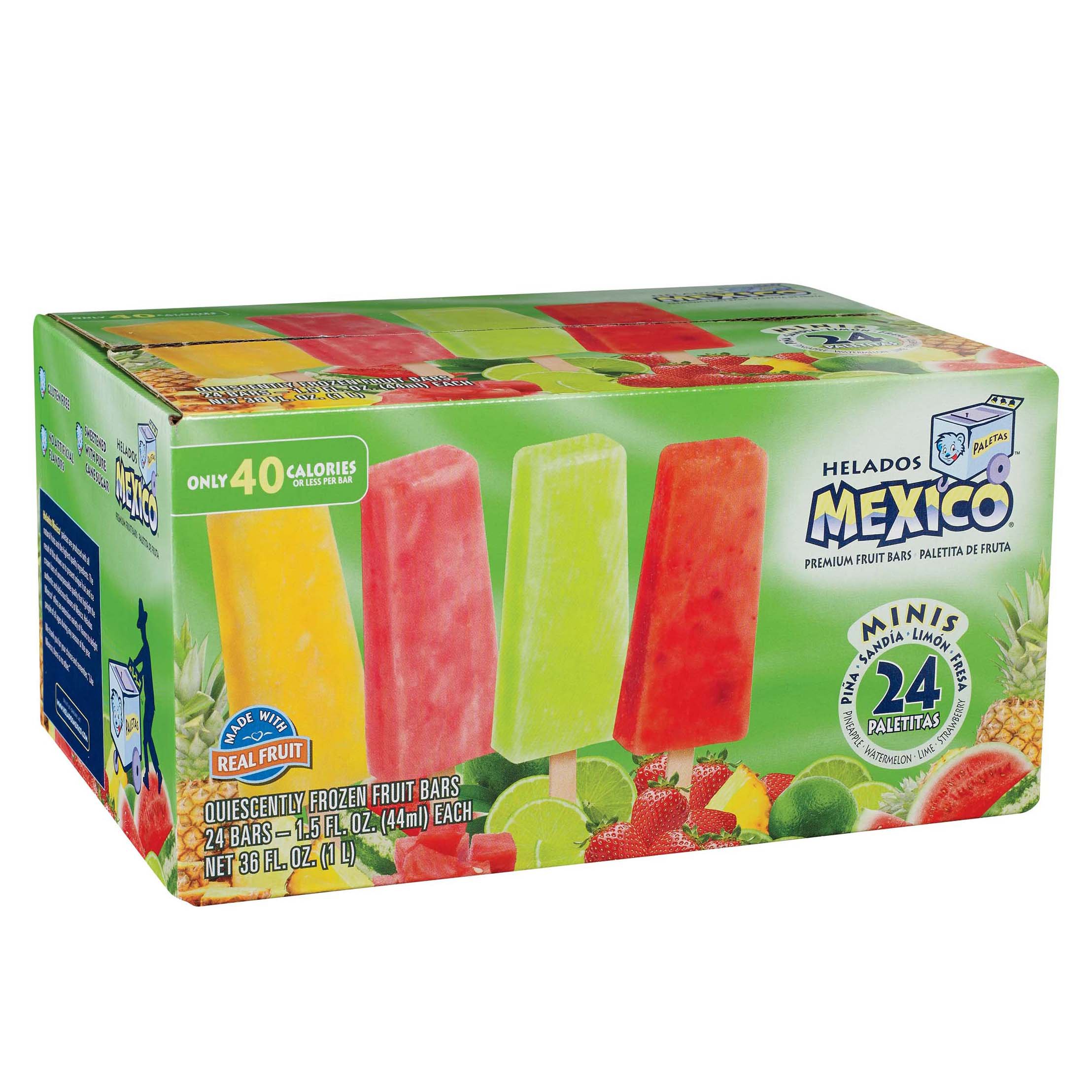 Helados Mexico Minis Premium Fruit Bars Value Pack - Shop Bars & Pops ...