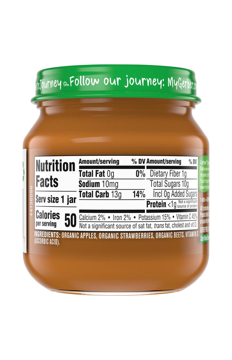 Gerber Organic for Baby 2nd Foods - Apple Strawberry Beet - Shop Baby ...