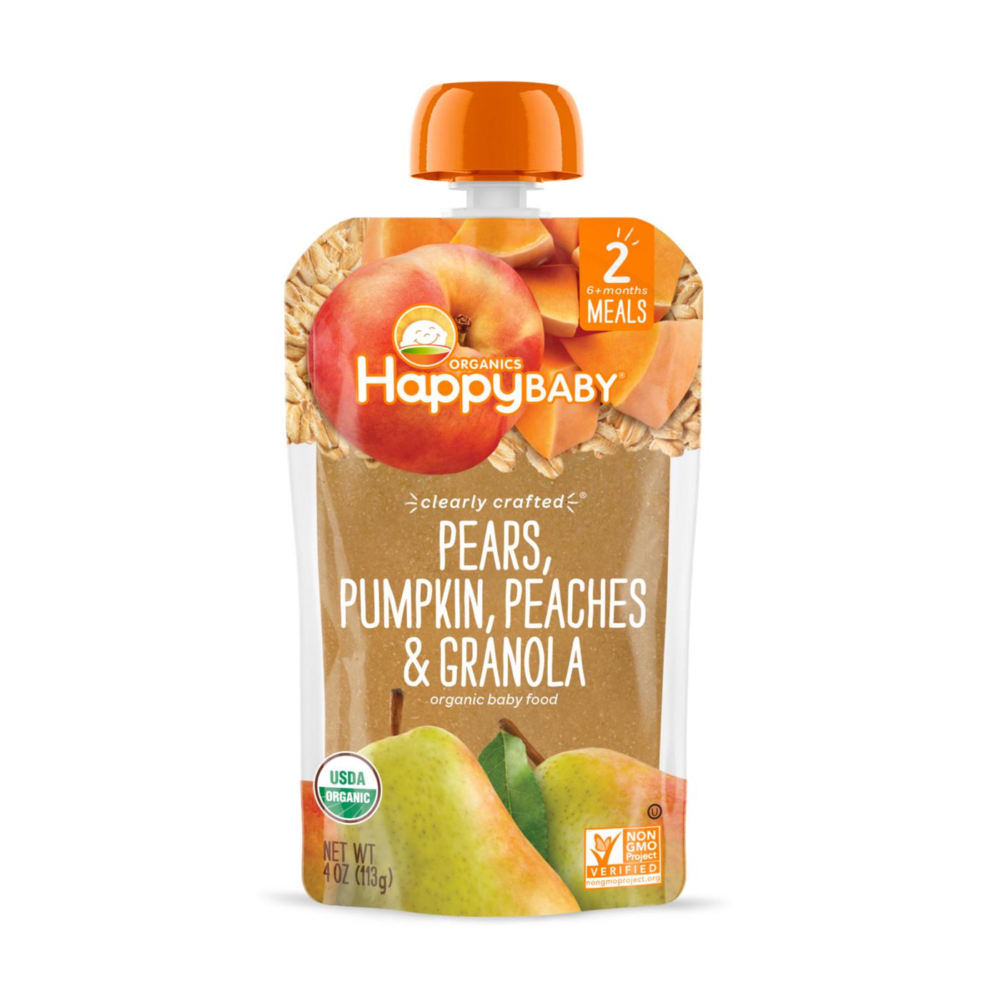 Happy Baby Organics Clearly Crafted Stage 2 Meals Pears, Pumpkin - Shop ...