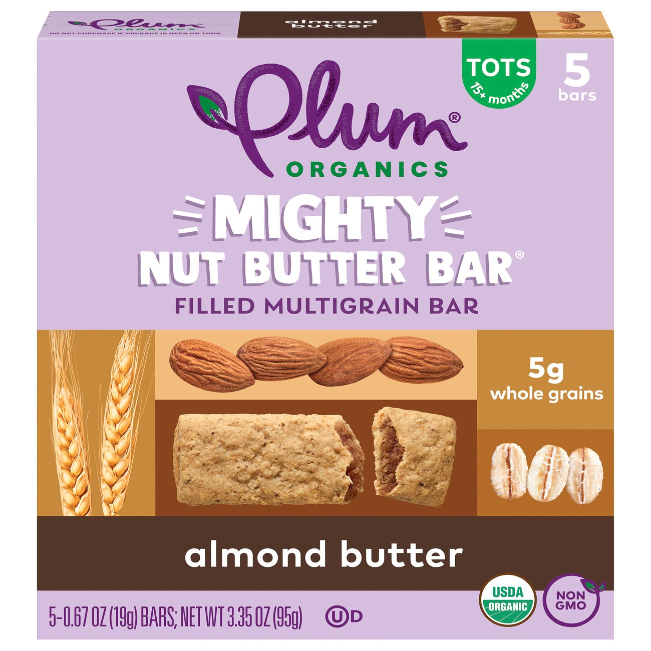 Plum Organics Mighty Nut Butter Bars - Almond Butter - Shop Toddler ...