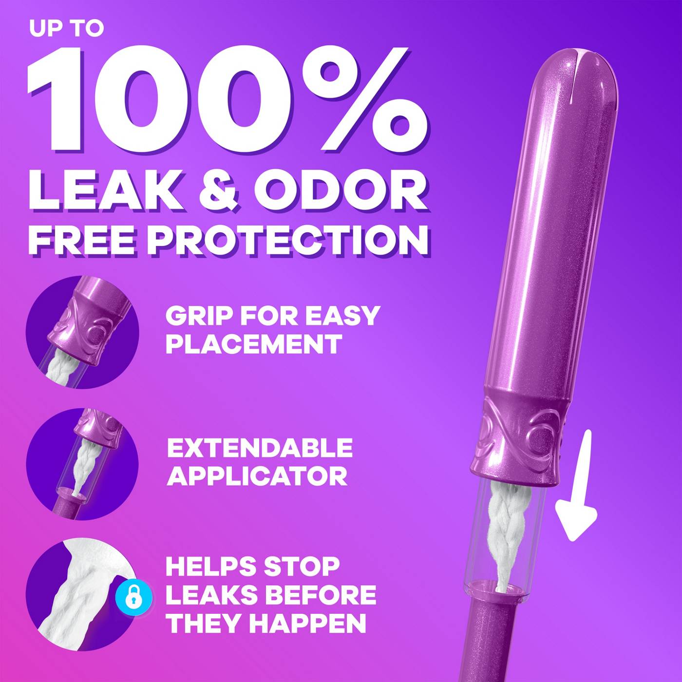 Tampax Pocket Radiant Compact Tampons - Regular - Shop Tampons at H-E-B