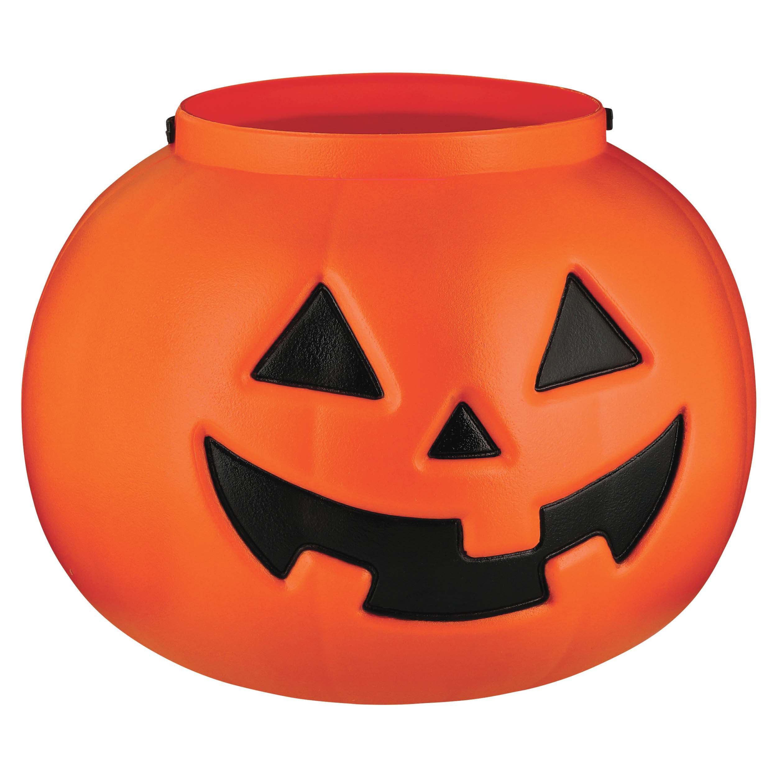 Amloid Large Orange Halloween Pumpkin Bucket - Shop Seasonal decor at H-E-B