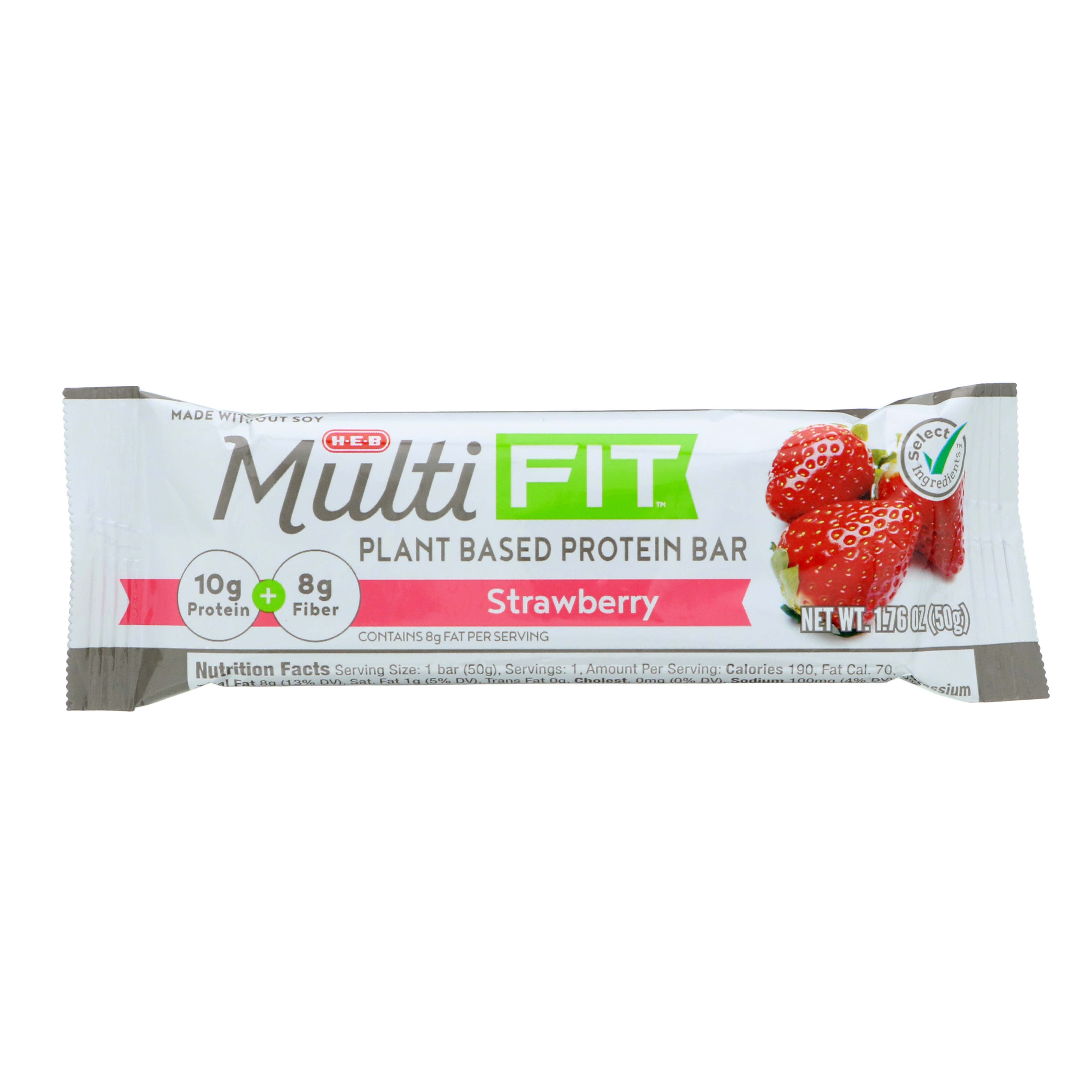 H-E-B MultiFit Strawberry Bar - Shop Granola & snack bars at H-E-B