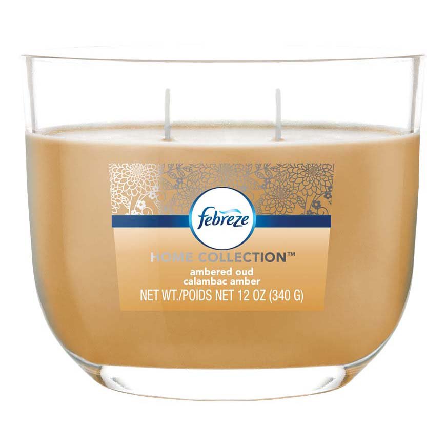 Febreze Home Collections Ambered Oud Dual Wick Candle - Shop Candles at ...