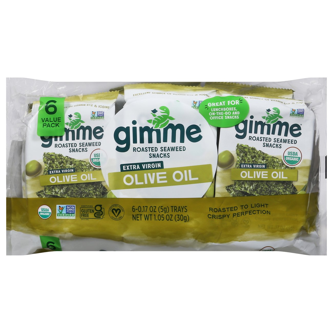 gimme Roasted Seaweed Snacks - Extra Virgin Olive Oil - Shop Chips at H-E-B